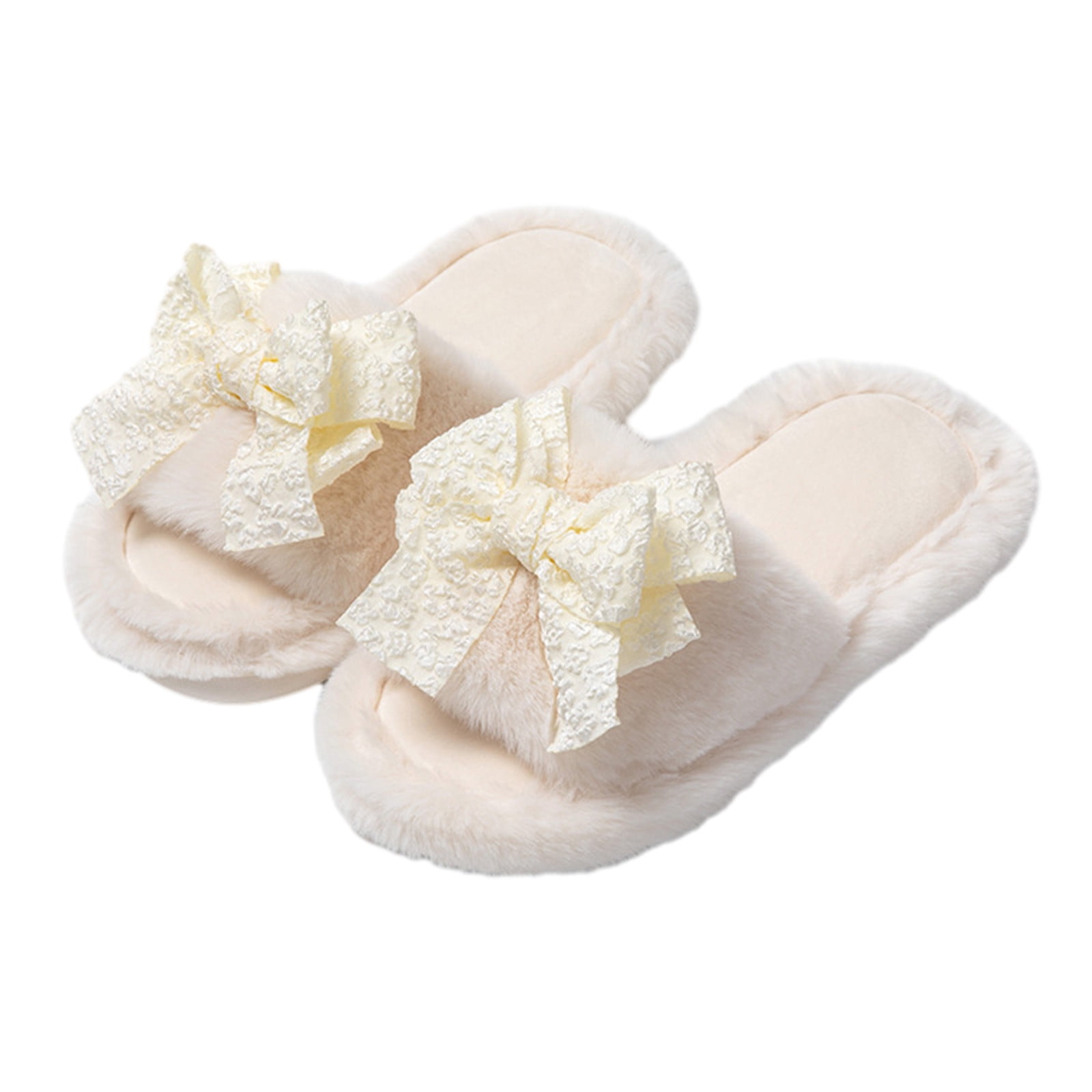 Penkiiy Warm Slippers for Women Women New Comfortable Home Cute Bow ...