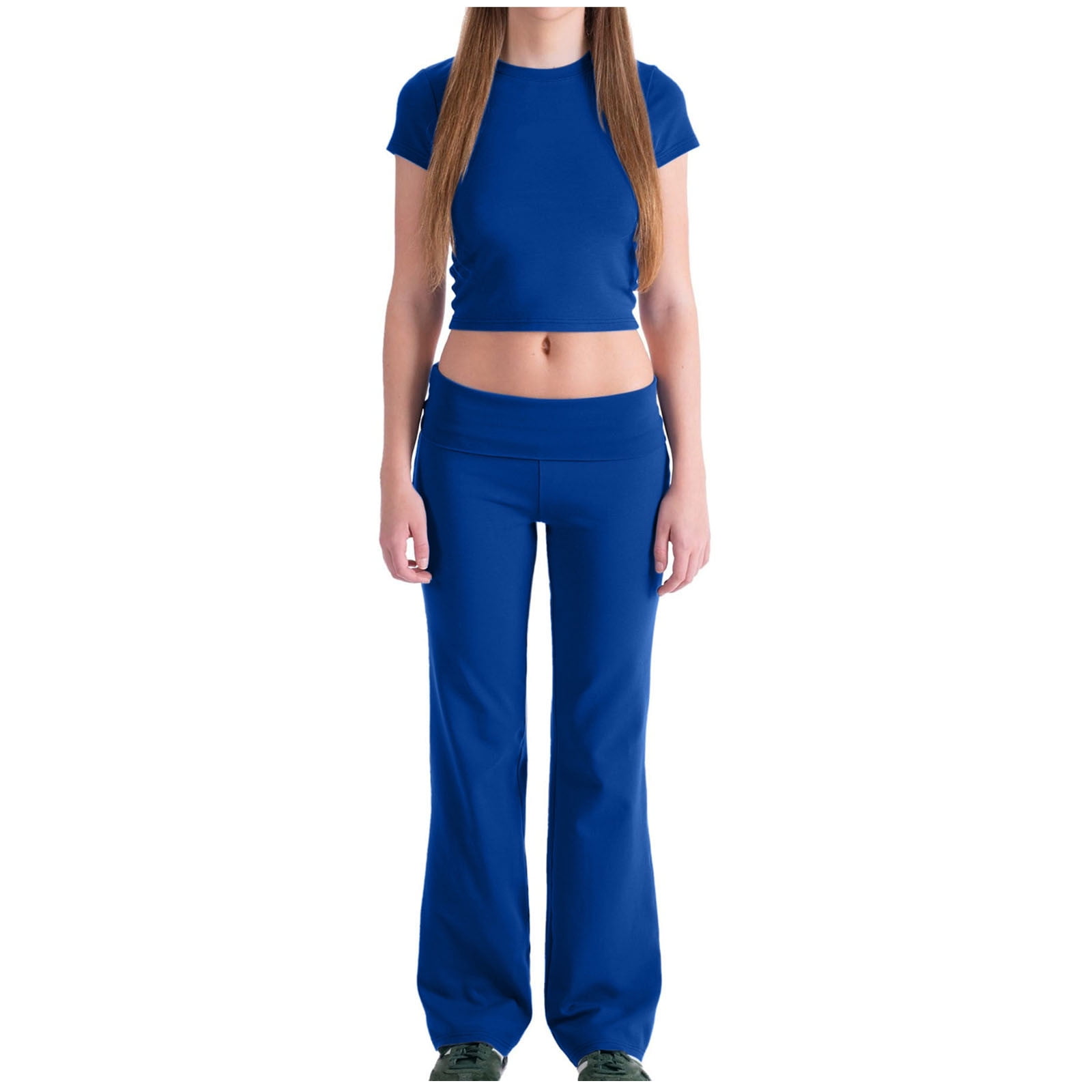 Penkiiy Wide Leg Pant Suits for Women Elegant 2 Piece Solid Outfits ...