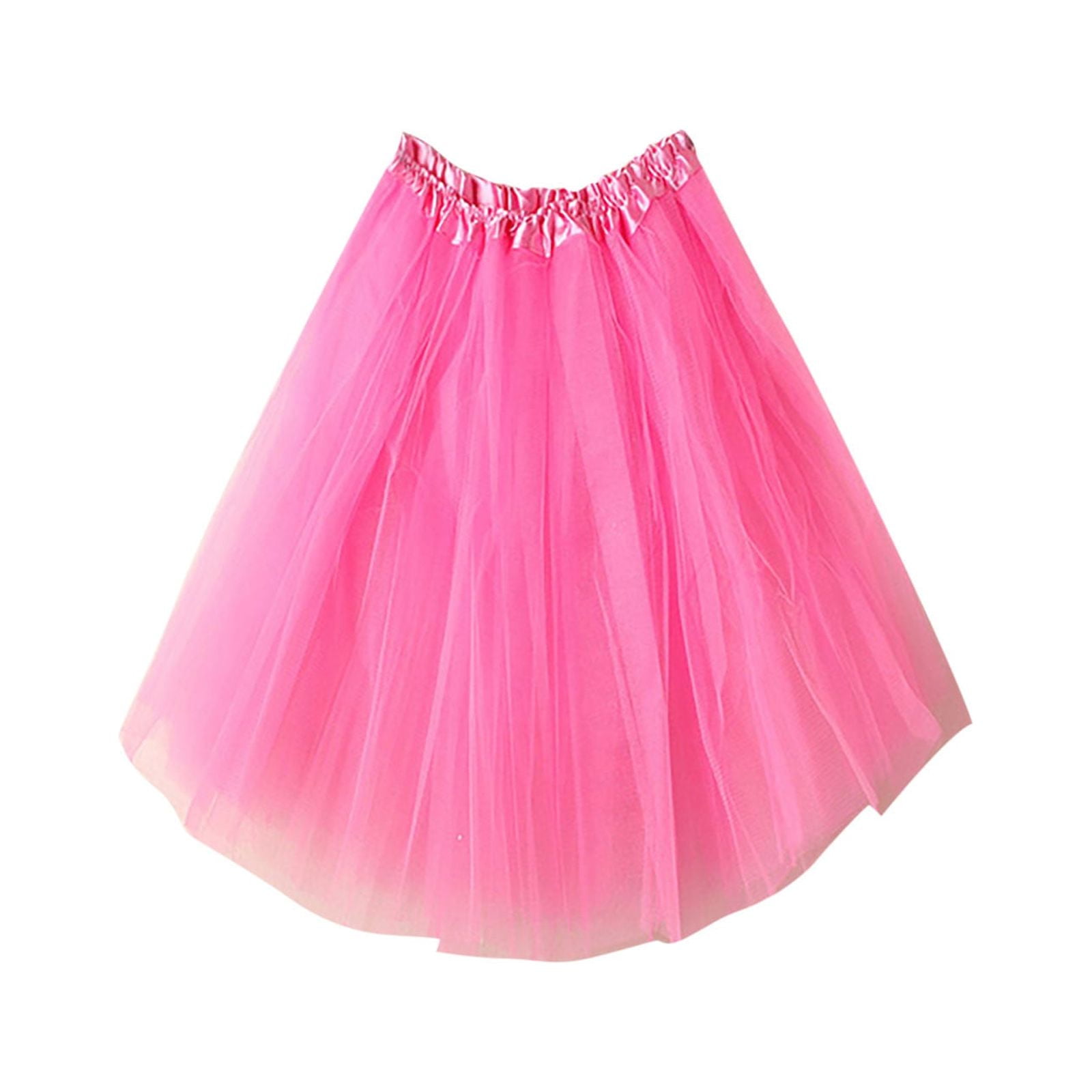 Penkiiy Women 80's Tutu Skirt Layered Tulle Petticoat Tutu Free Hot ...