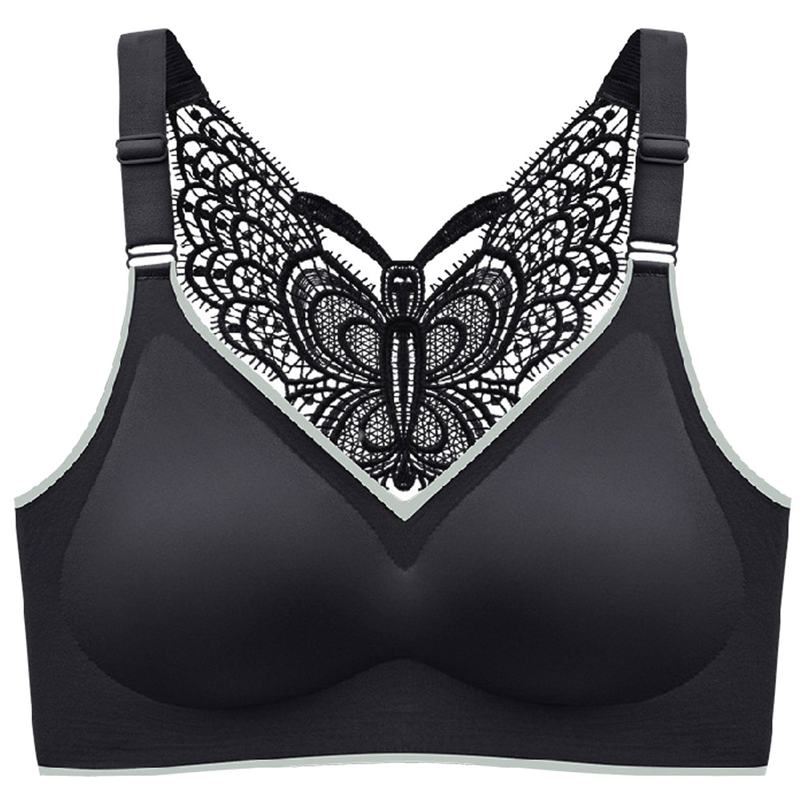 Penkiiy Women Bras Woman's Lattice Thin Front Buckle Adjustment Chest ...