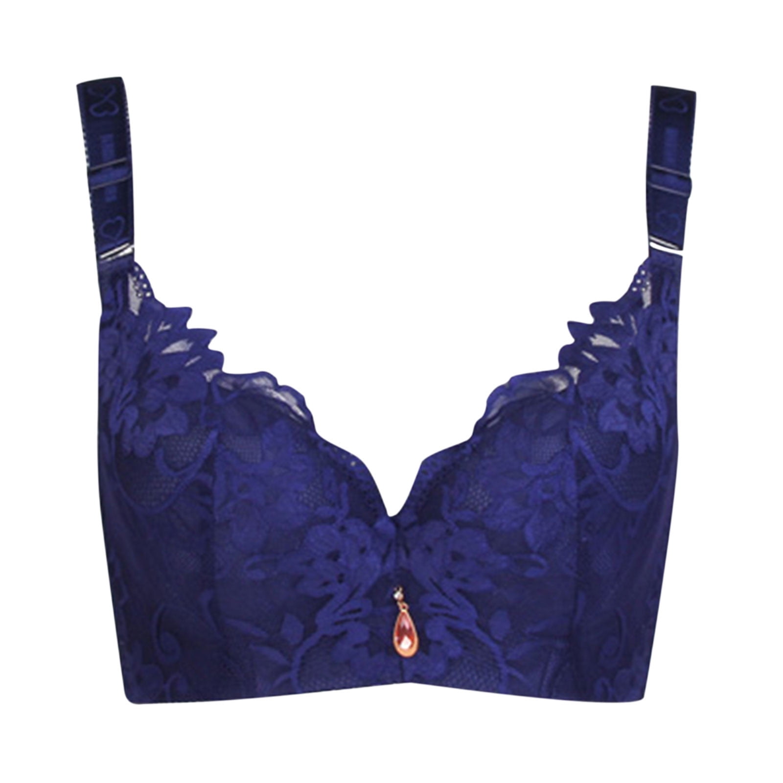 Penkiiy Women Bras Women Lady Mesh Gathered Bra Plus Size Sports Bra ...