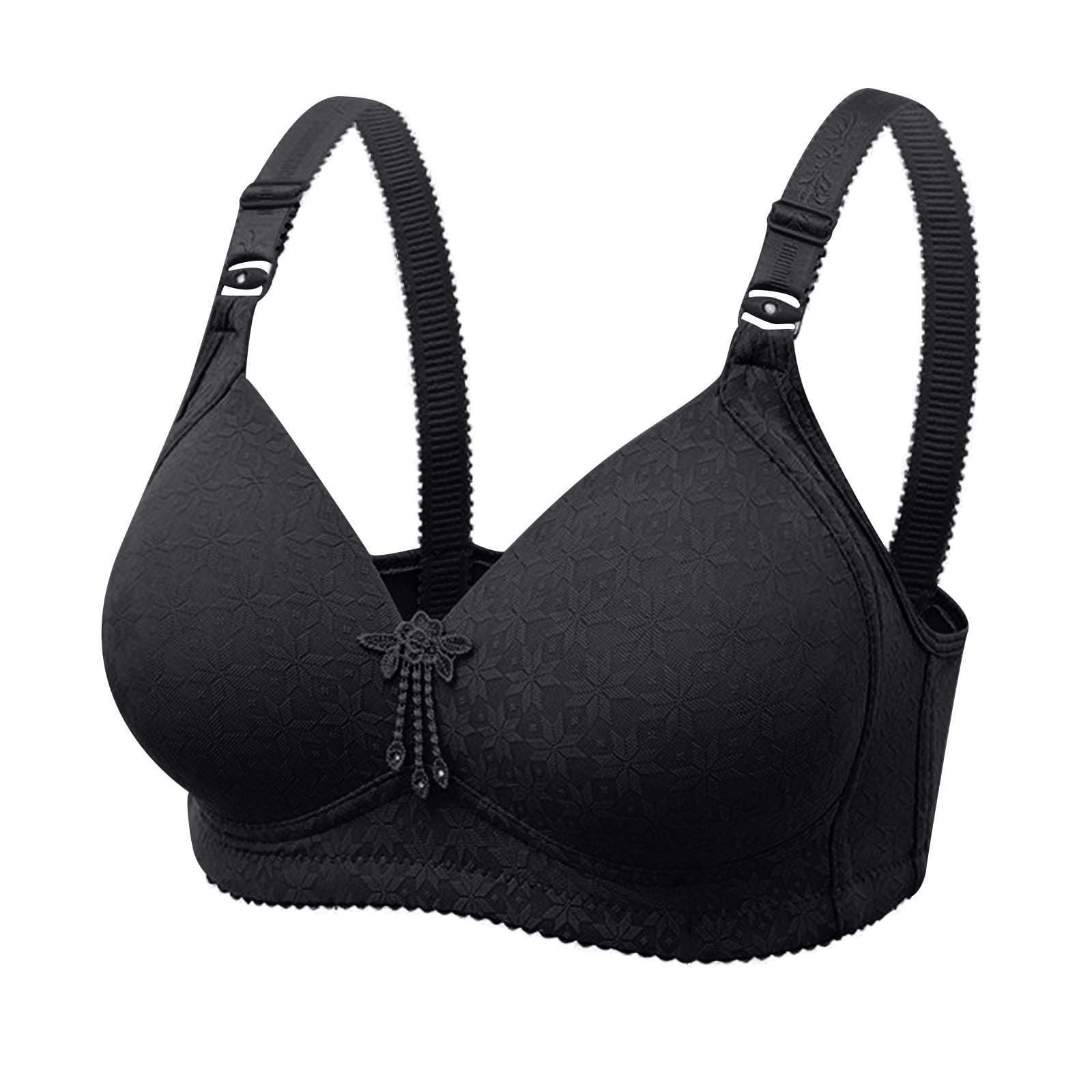 Penkiiy Women Bras Women's Bra Soild Wire Free Underwear One-Piece Bra ...