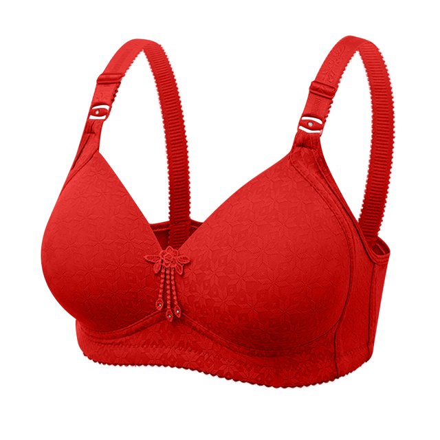 Penkiiy Women Bras Women's Bra Soild Wire Free Underwear One-Piece Bra ...