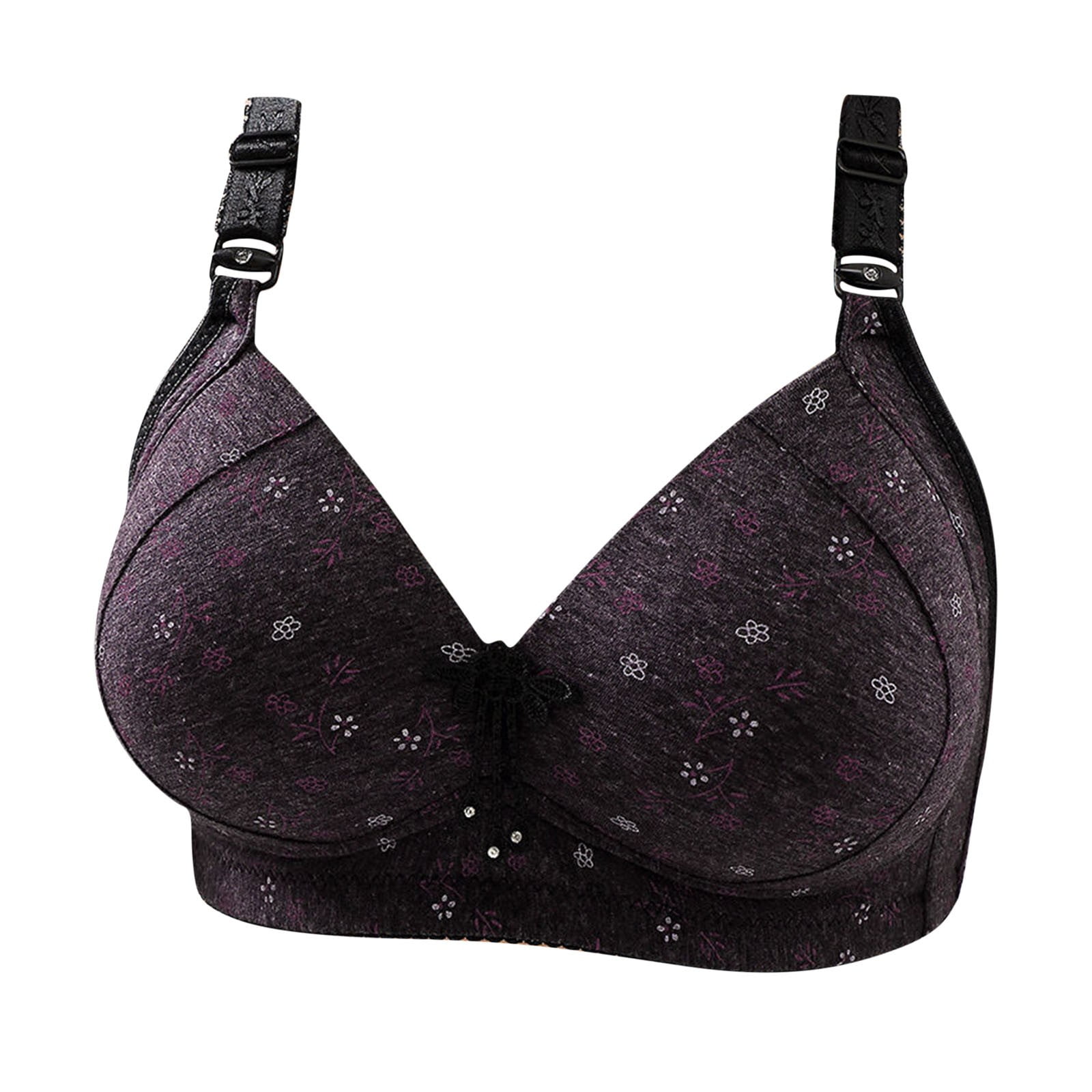 Penkiiy Women Bras Women's Zip Front Sports Bra Wireless Post-Surgery ...