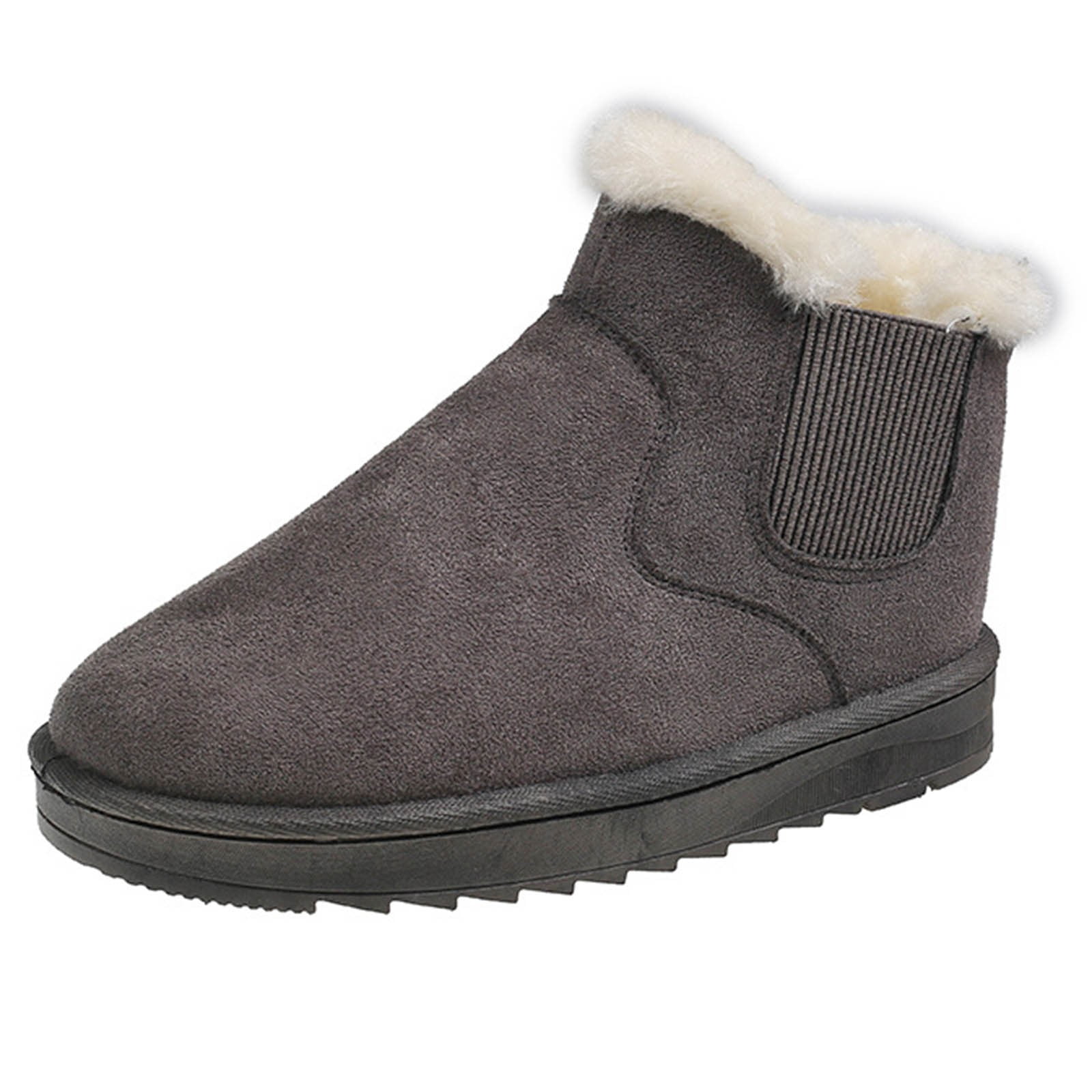 Penkiiy Women Classic Ultra Mini Snow Boots, Faux Fur Lined Slip On ...