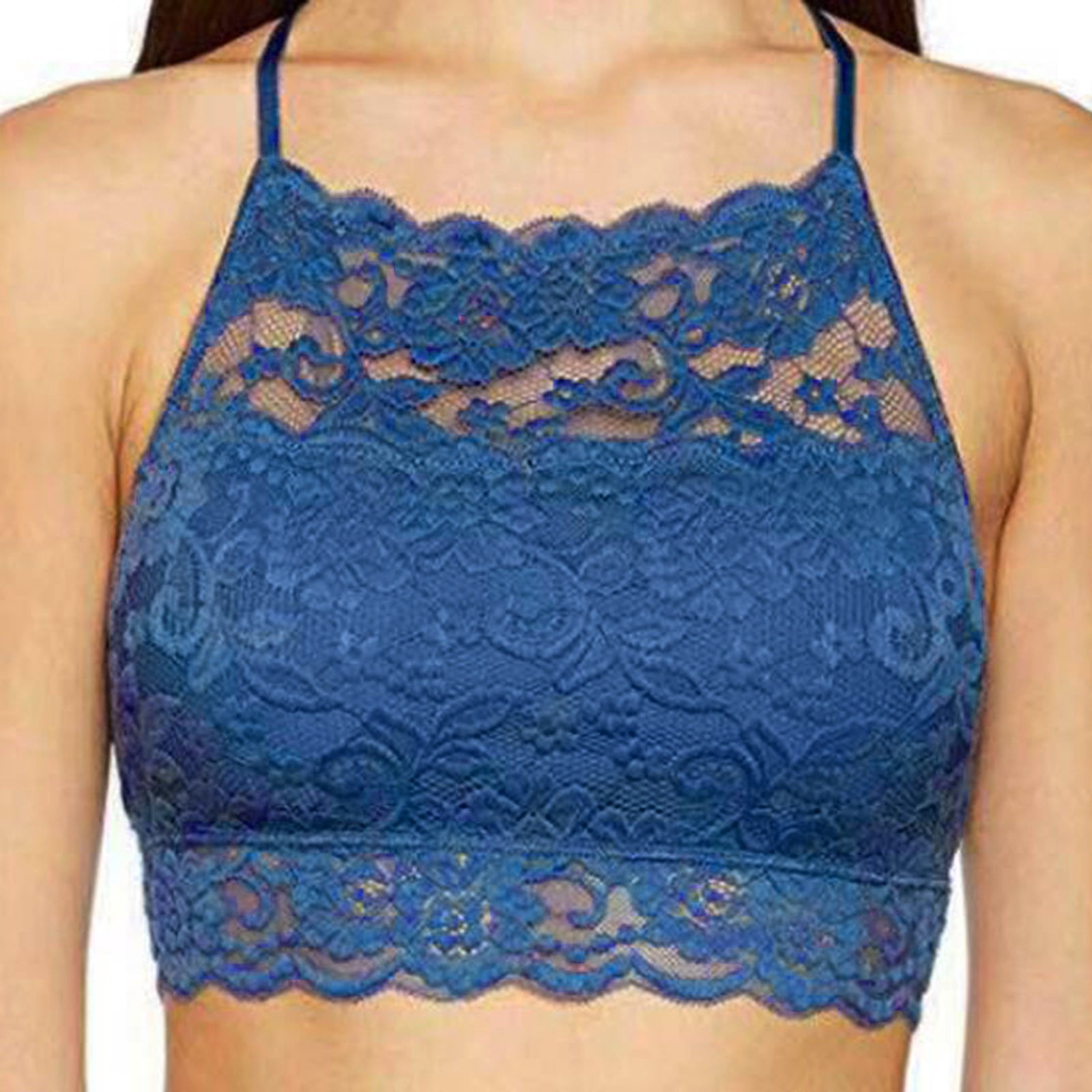 Penkiiy Women Lingerie Alluring Women Lace Cage Bra Elastic Cage Bra Strappy Hollow Out Bra ...