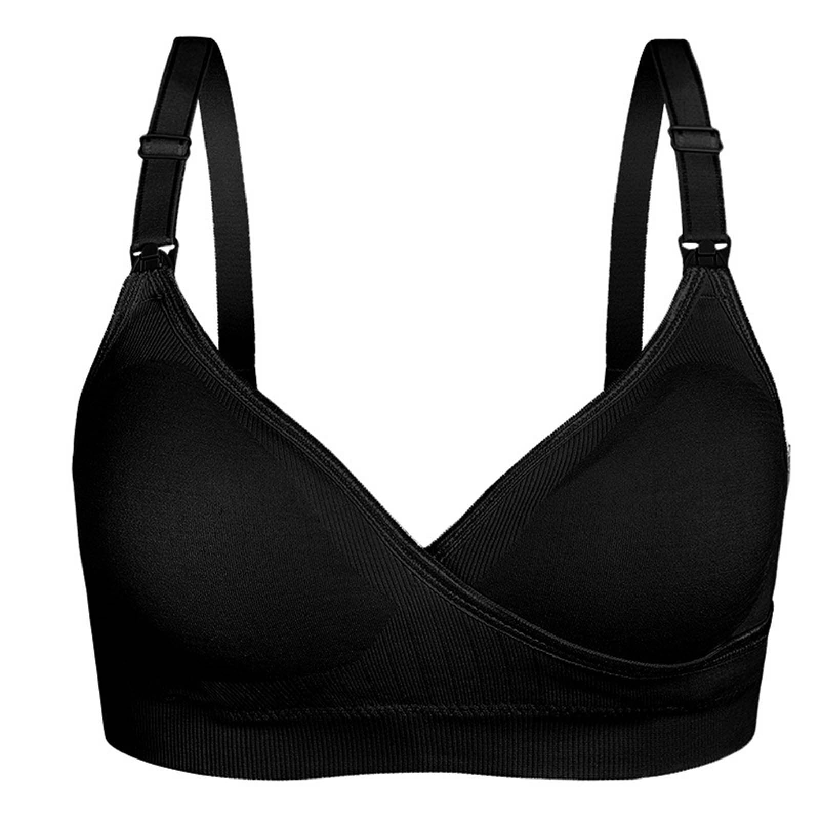 Penkiiy Women Nursing Bras Woman's Solid Color Ring Breast Feeding ...