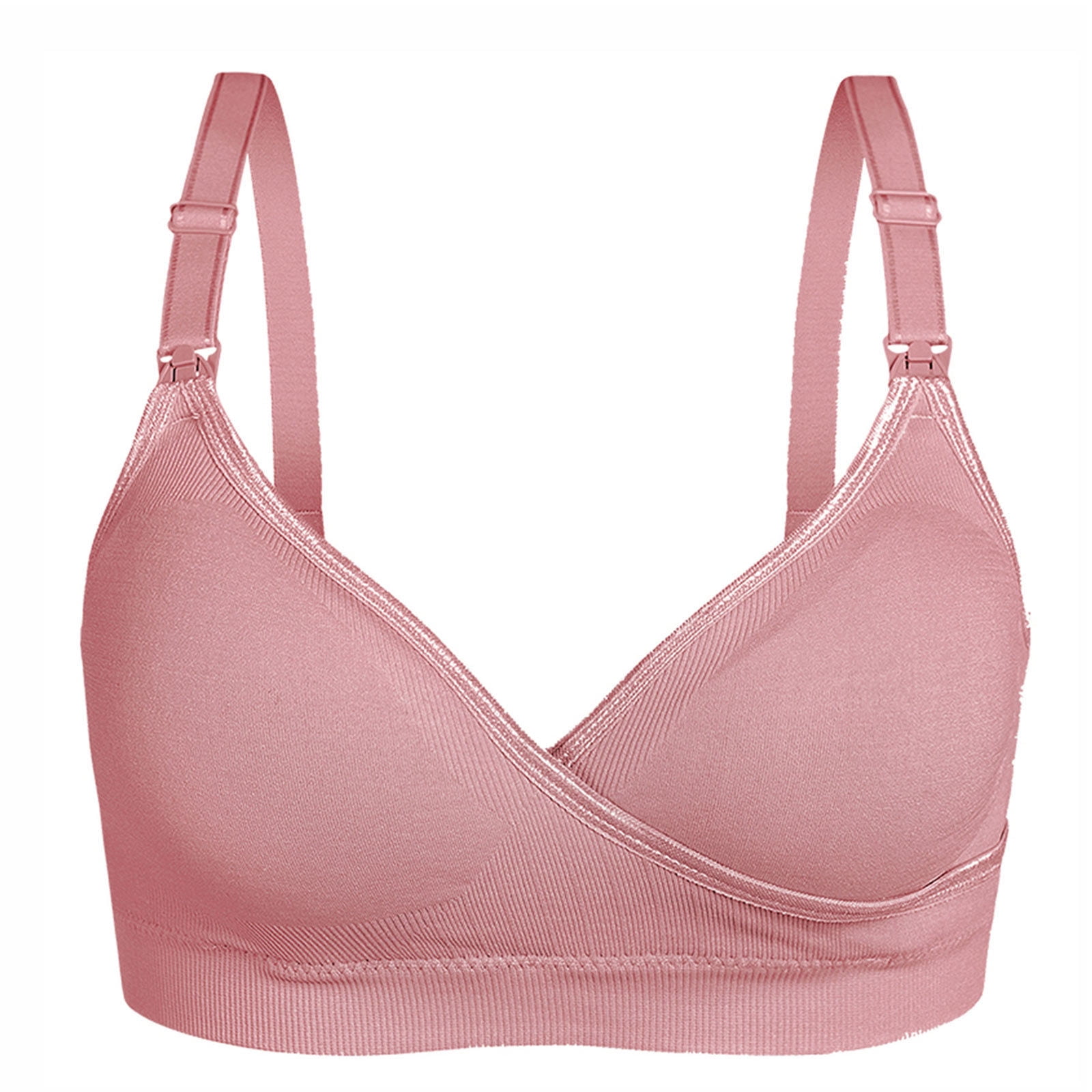 Penkiiy Women Nursing Bras Woman's Solid Color Ring Breast Feeding ...