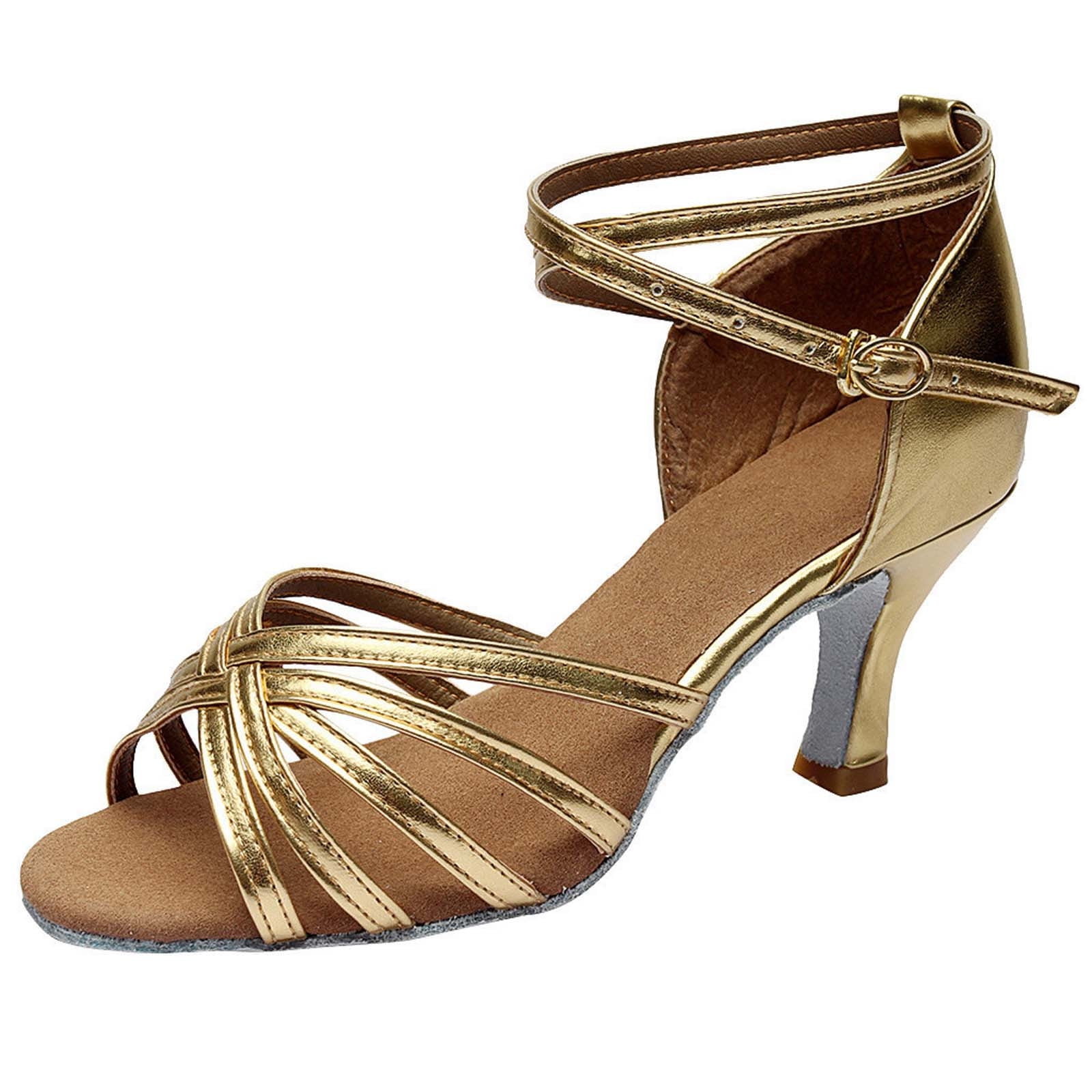 Penkiiy Women's Latin Dance Shoes Female's Ballroom Salsa Dance Shoes ...