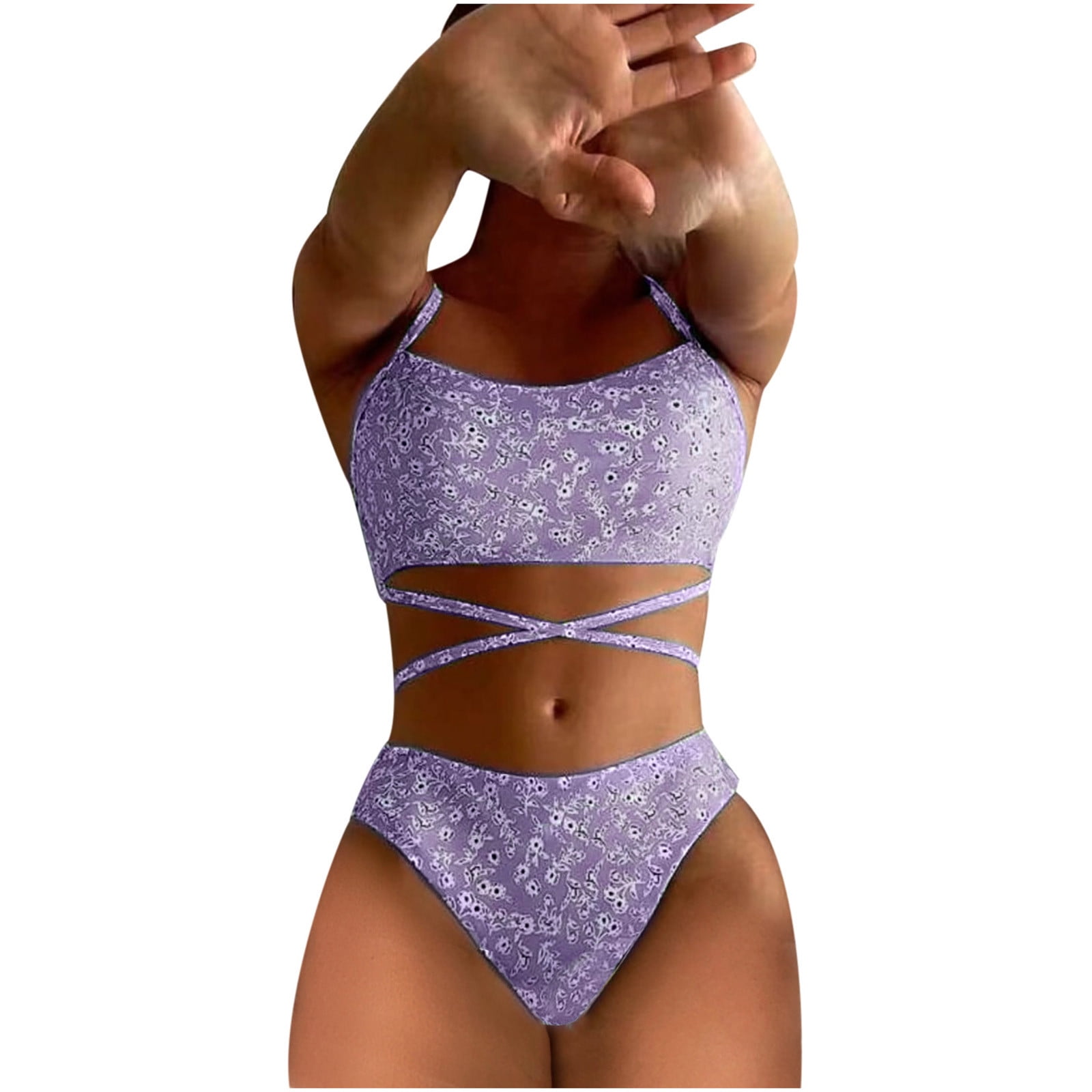 Penkiiy Women's Sexy High Breast Contrast Solid Bikini Set Solid ... Penkiiy Women's Sexy High Breast Contrast Solid Bikini Set Solid ...