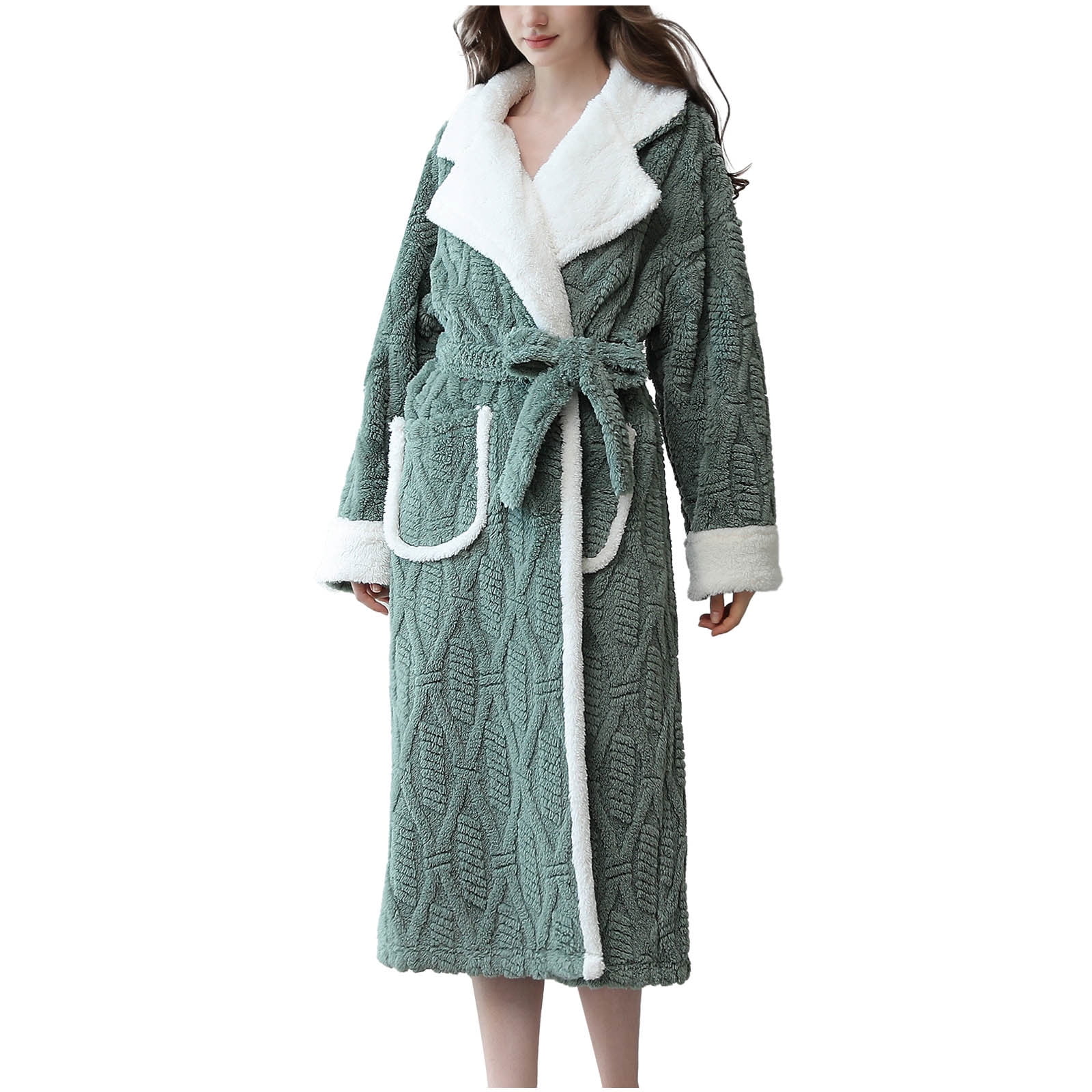 Penkiiy Women's Soft Summer Dressing Gown Floral Fruit Print Plush ...