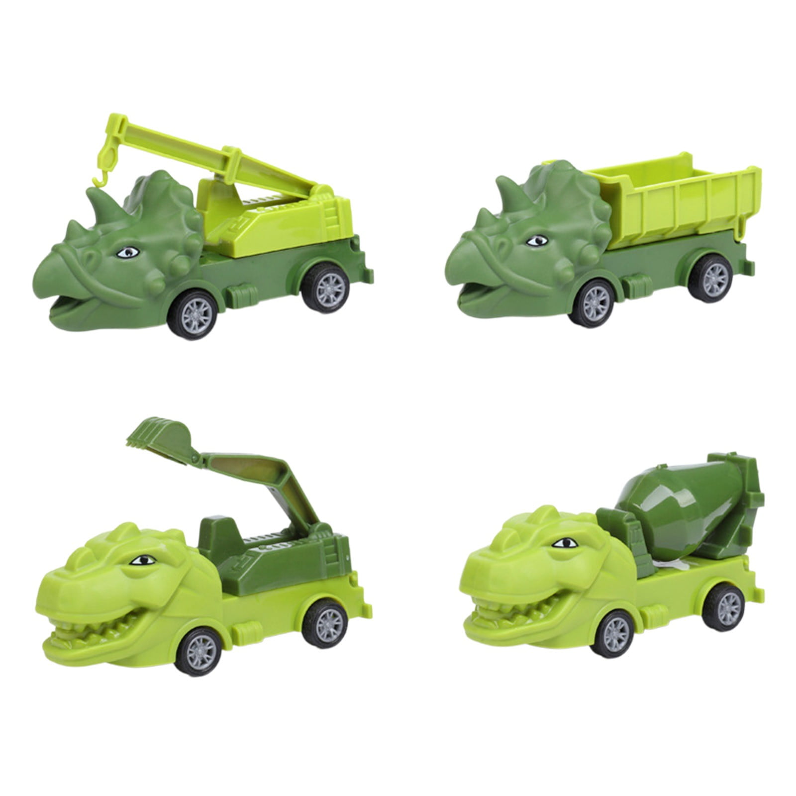 Penmahua 4 Pack Dinosaur Transport Vehicle Toys Abs Plastic Engineering ...