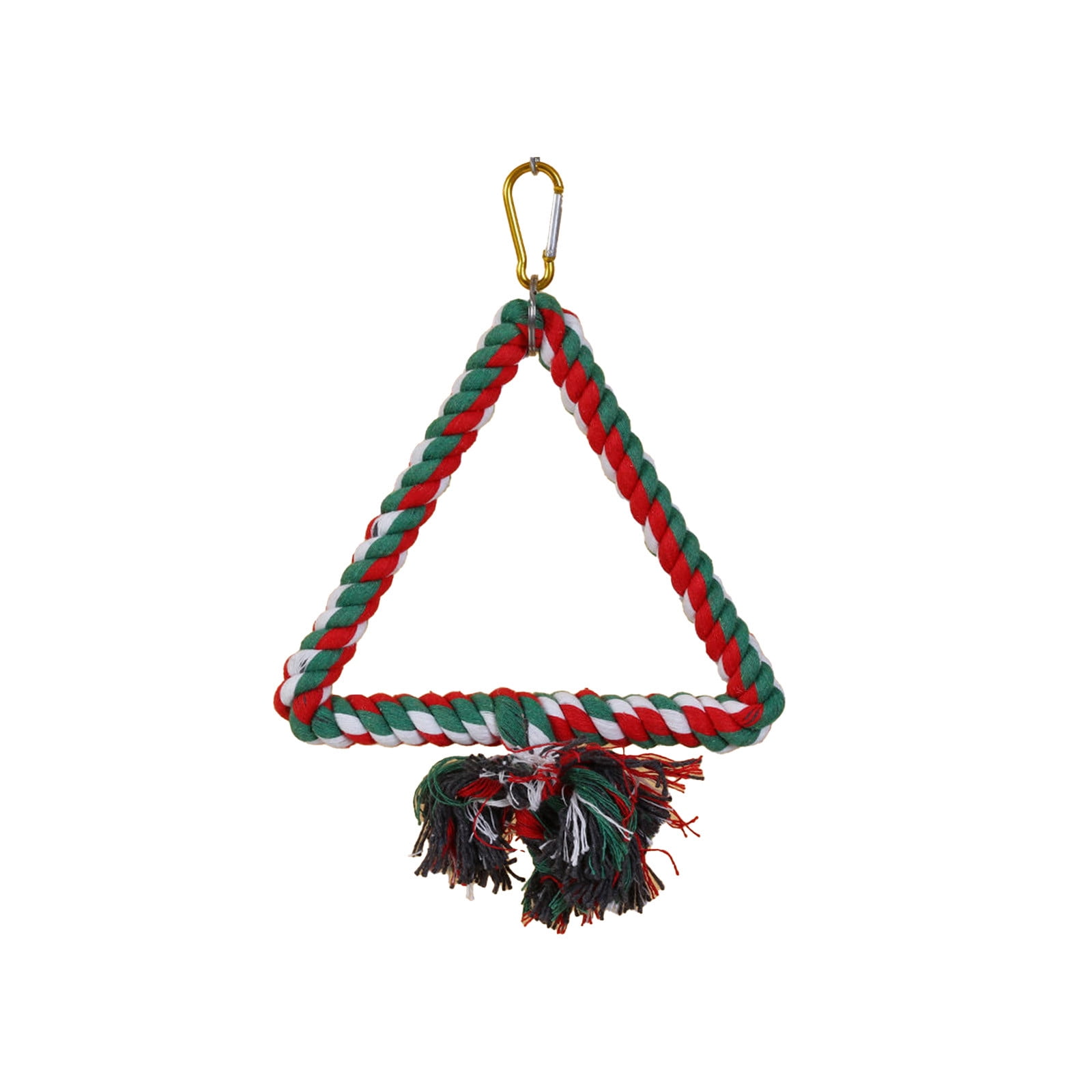 Penmahua Bird Cage Toy Rope Swing With Hook Triangle Perch For Parrots ...