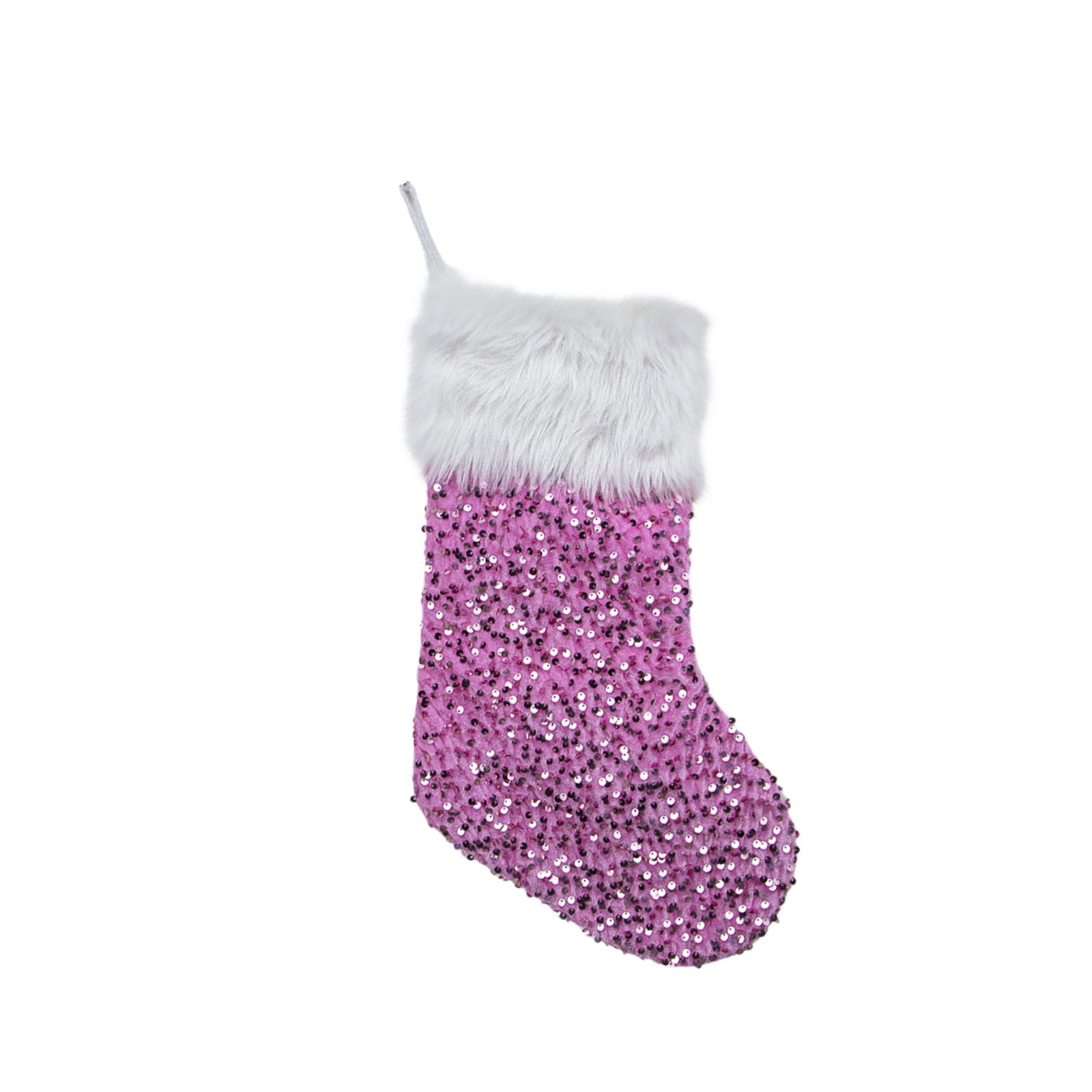 Penmahua Christmas Stocking Non Woven With Glitter And Plush Design ...