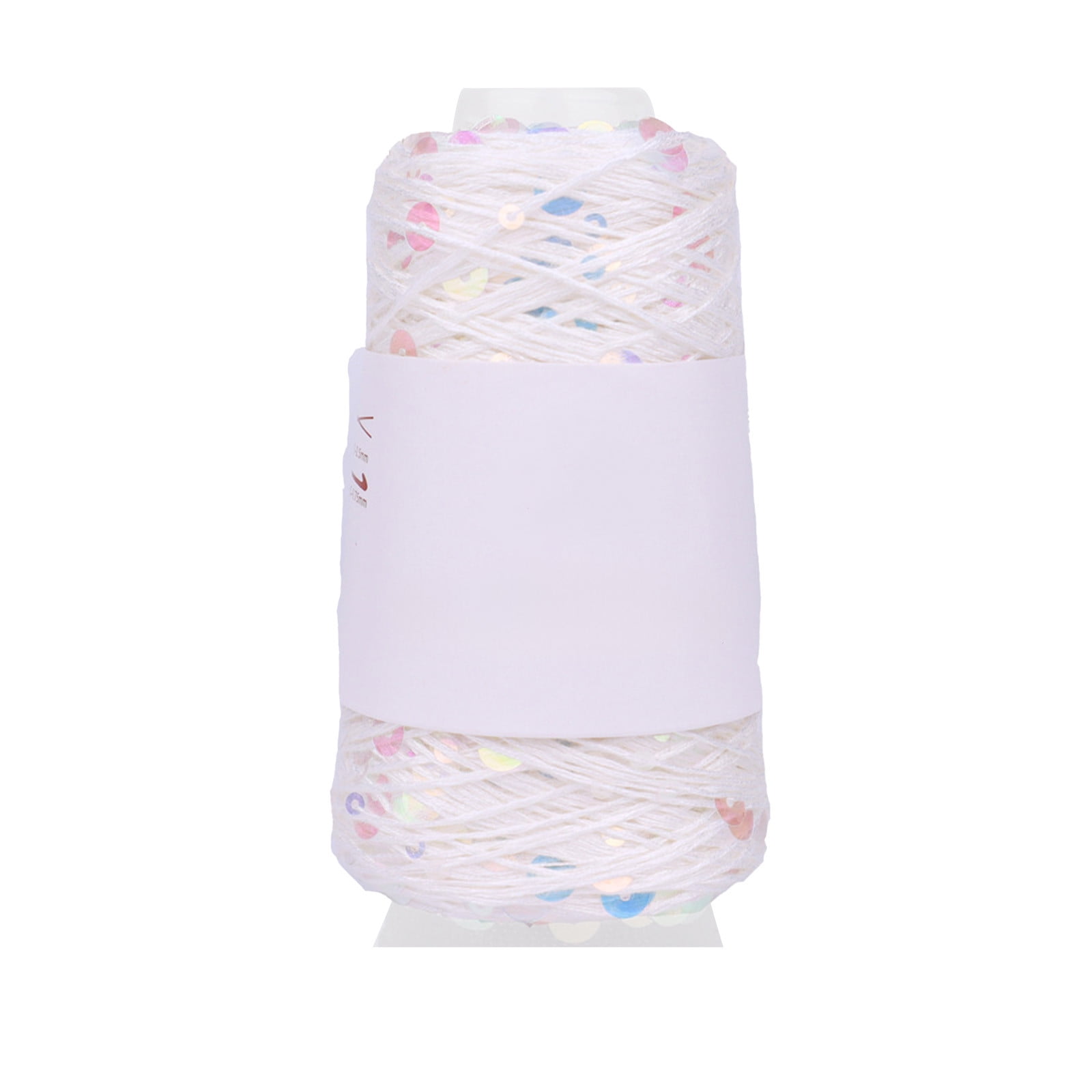 Penmahua White Pure Cotton Sequin Hand Knitting Yarn With Various ...