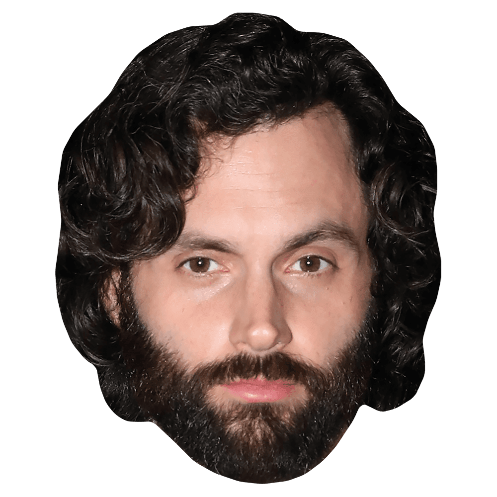 Penn Badgley (Full Beard) Flat Cardboard Face - Walmart.com