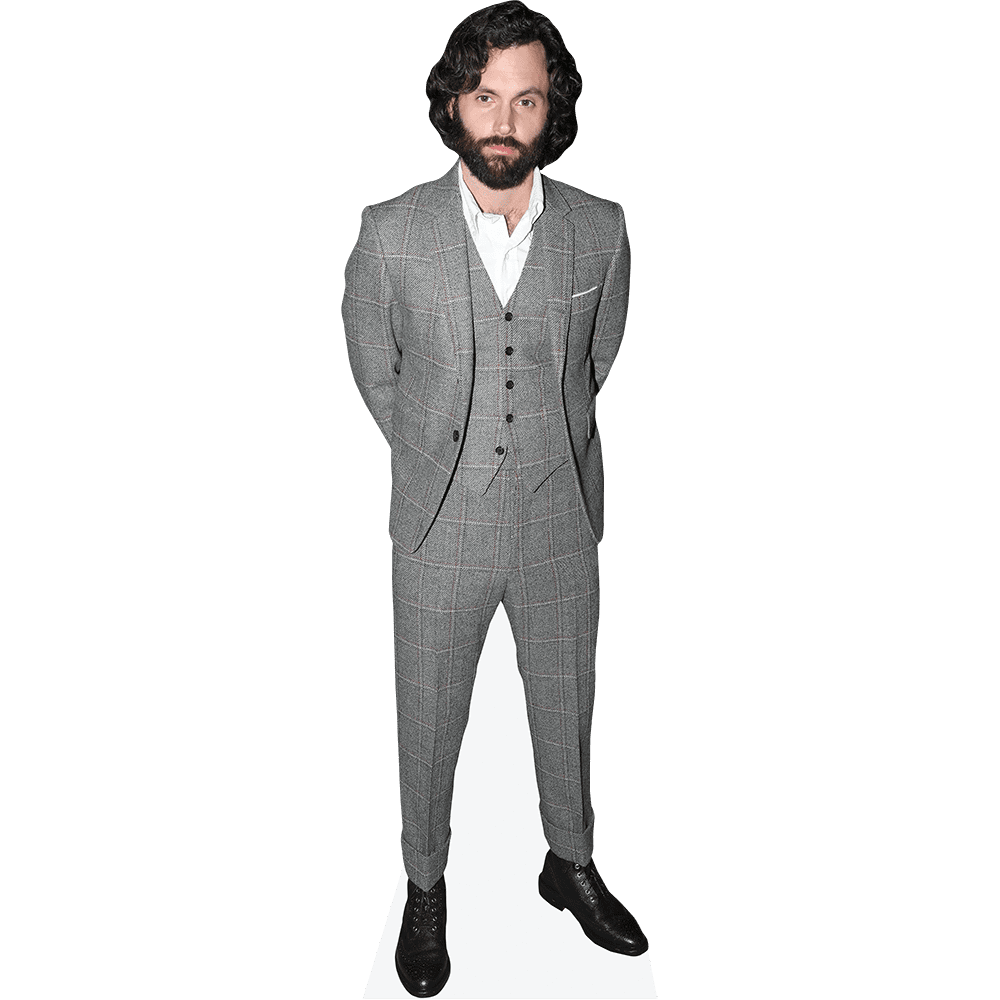 Penn Badgley (Grey Suit) Mini Cardboard Cutout Standee - Walmart.com
