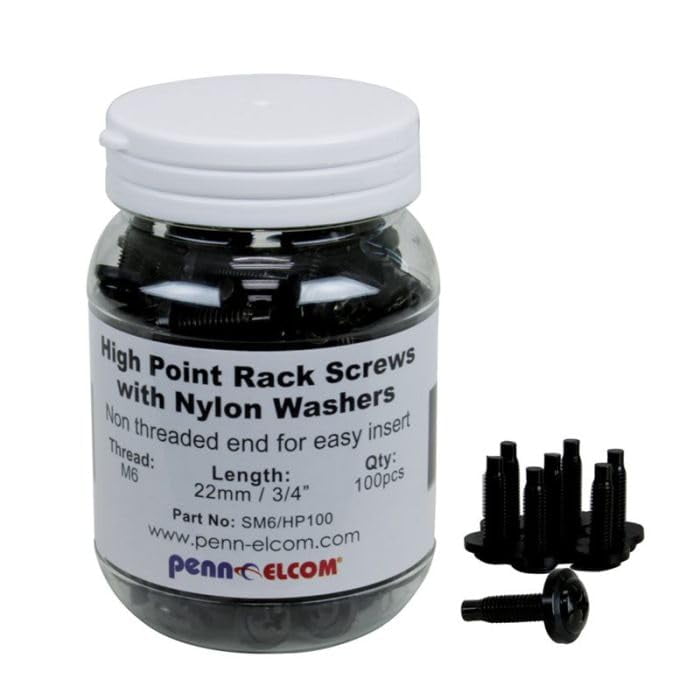 Penn Elcom M6 Rack Screws High Point with Removable Plastic Washer ...