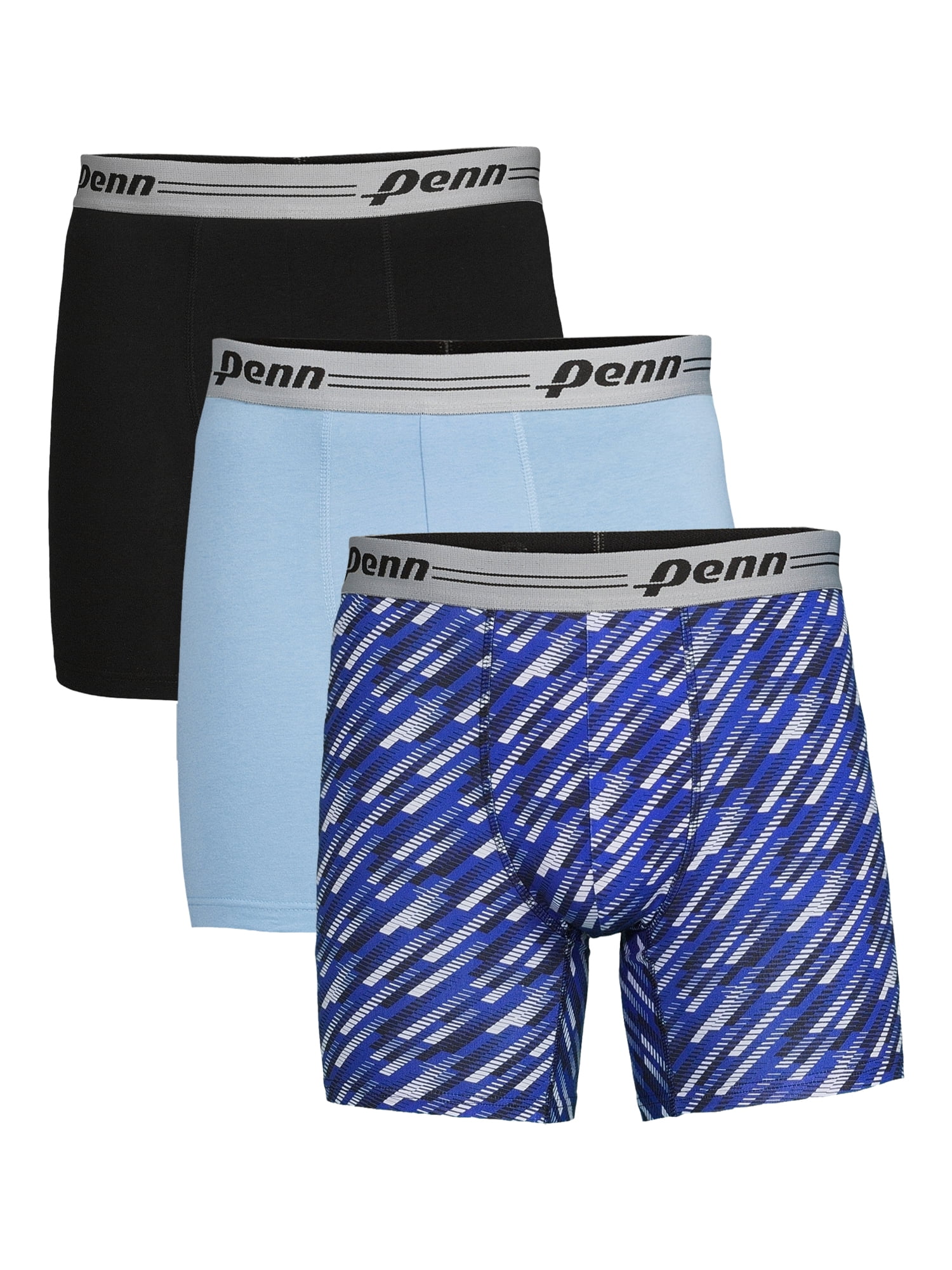 PENN Men's Comfortable Breathable Stretch Cotton Boxer Briefs 3-Pack ...