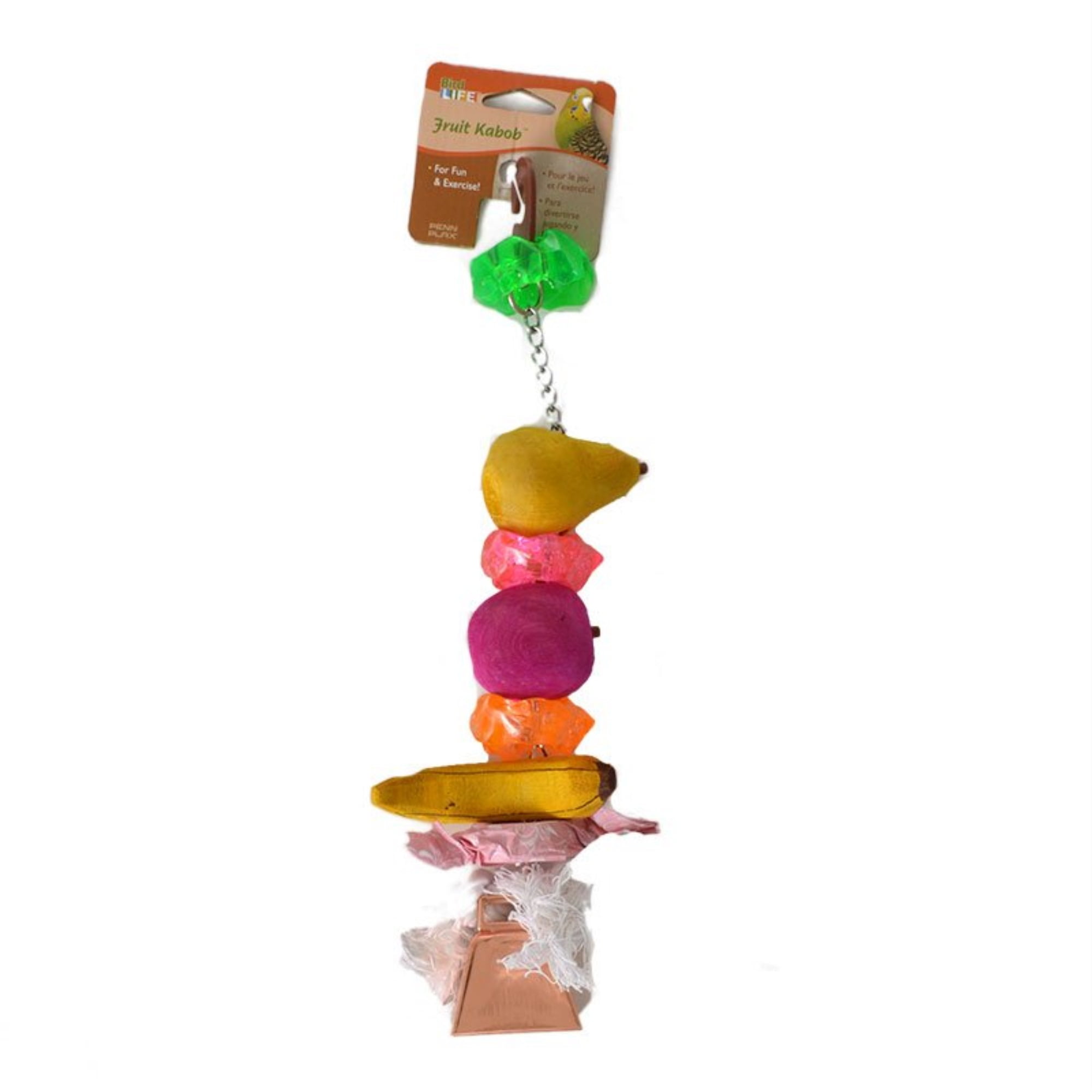 Penn Plax Bird Life Fruit-Kabob Wood Treat Bird Toy - Walmart.com