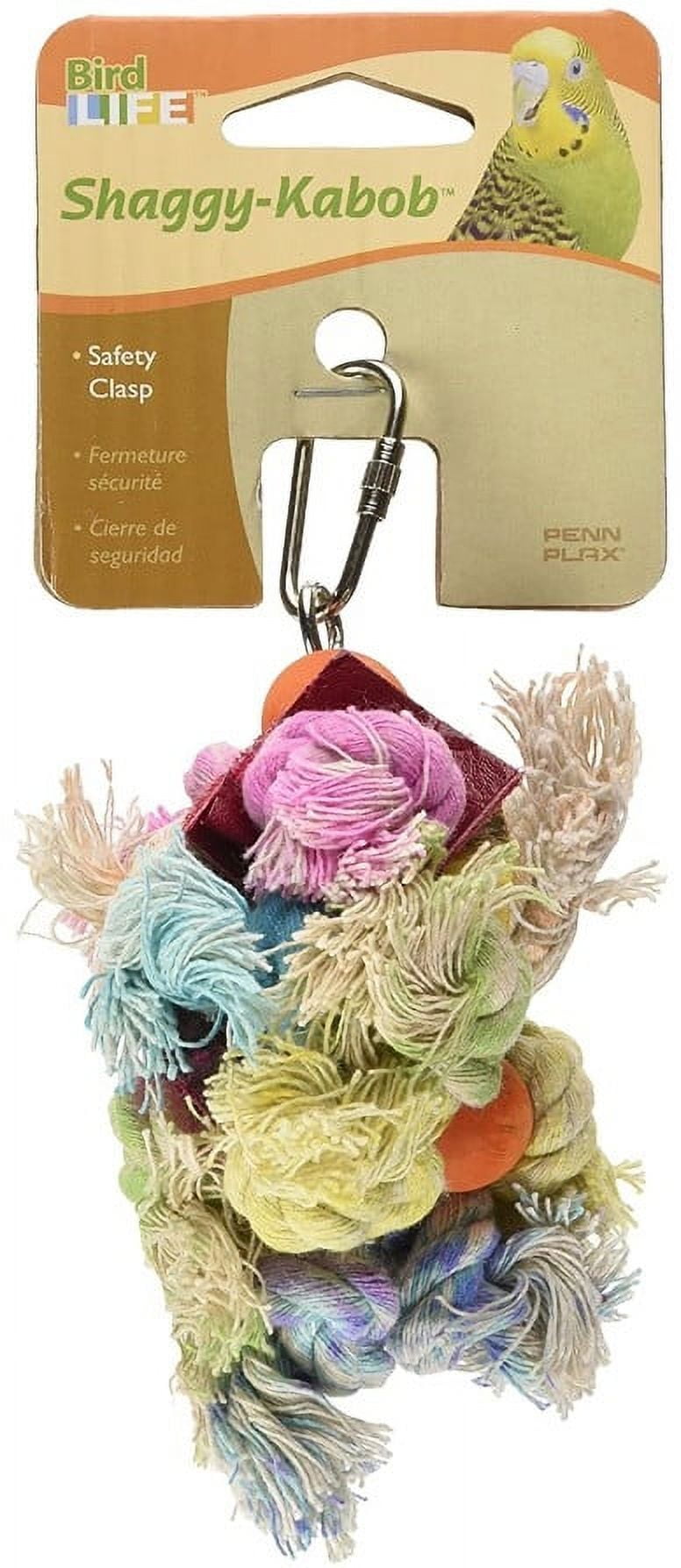 Penn Plax Bird Life Shaggy Kabob Toy: Colorful Stimulating Exercise for ...