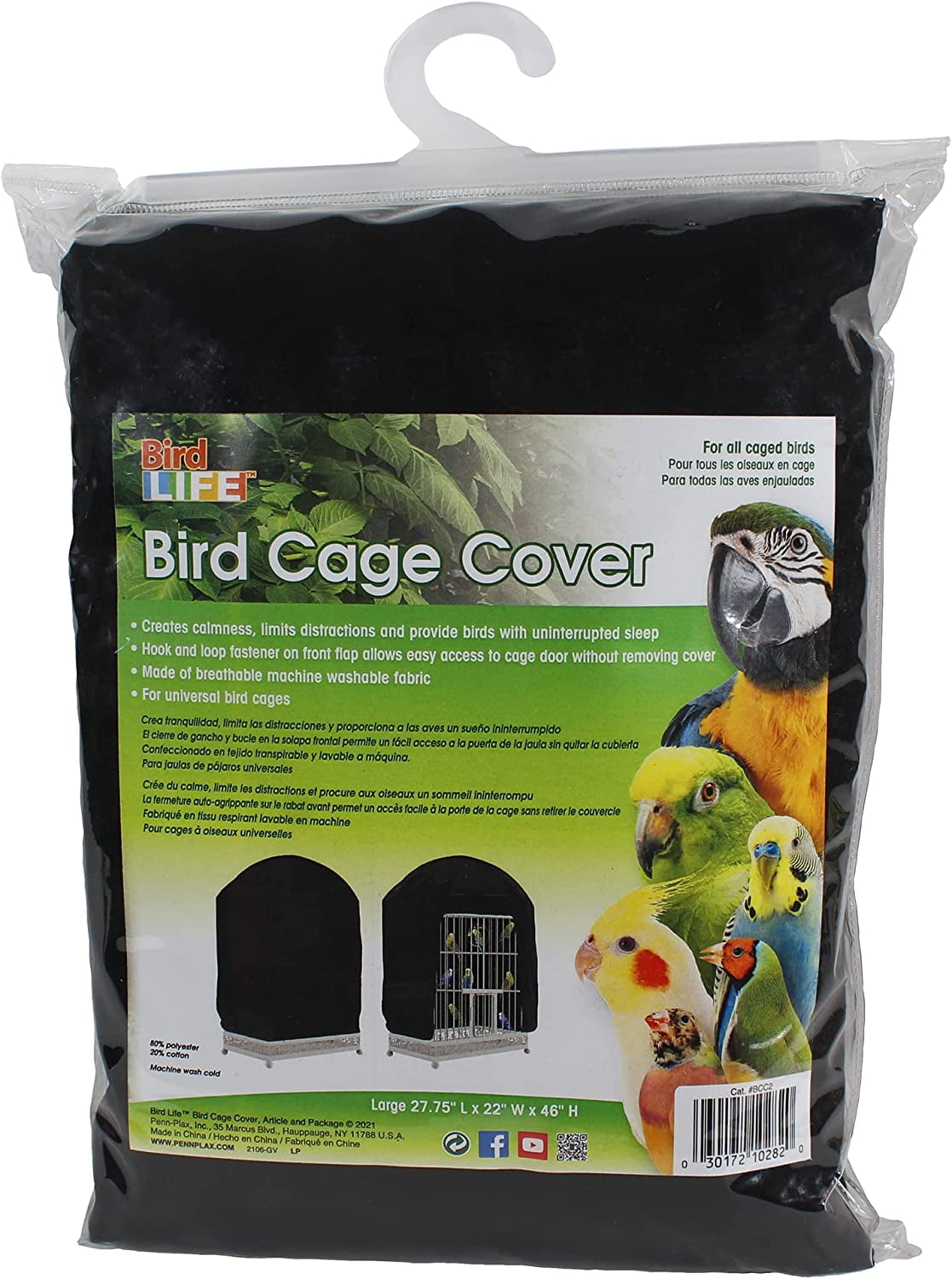 Penn-Plax Bird-Life Universal Fit Birdcage Cover – Machine Washable ...