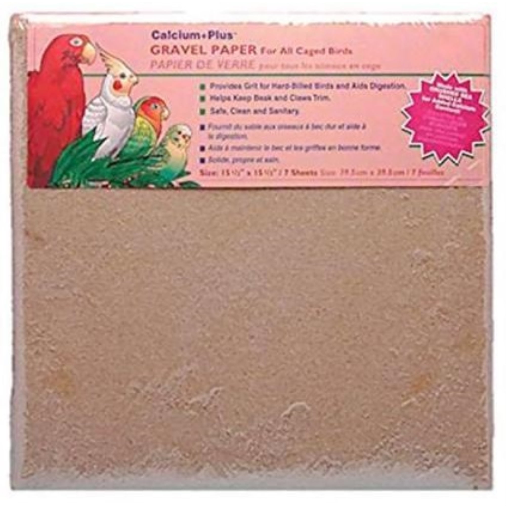 Penn Plax Calcium Plus Gravel Paper for Caged Birds - Walmart.com