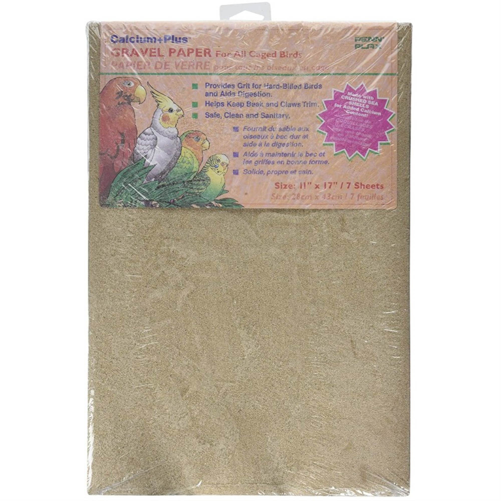 Penn Plax Calcium Plus Gravel Paper for Caged Birds - Walmart.com
