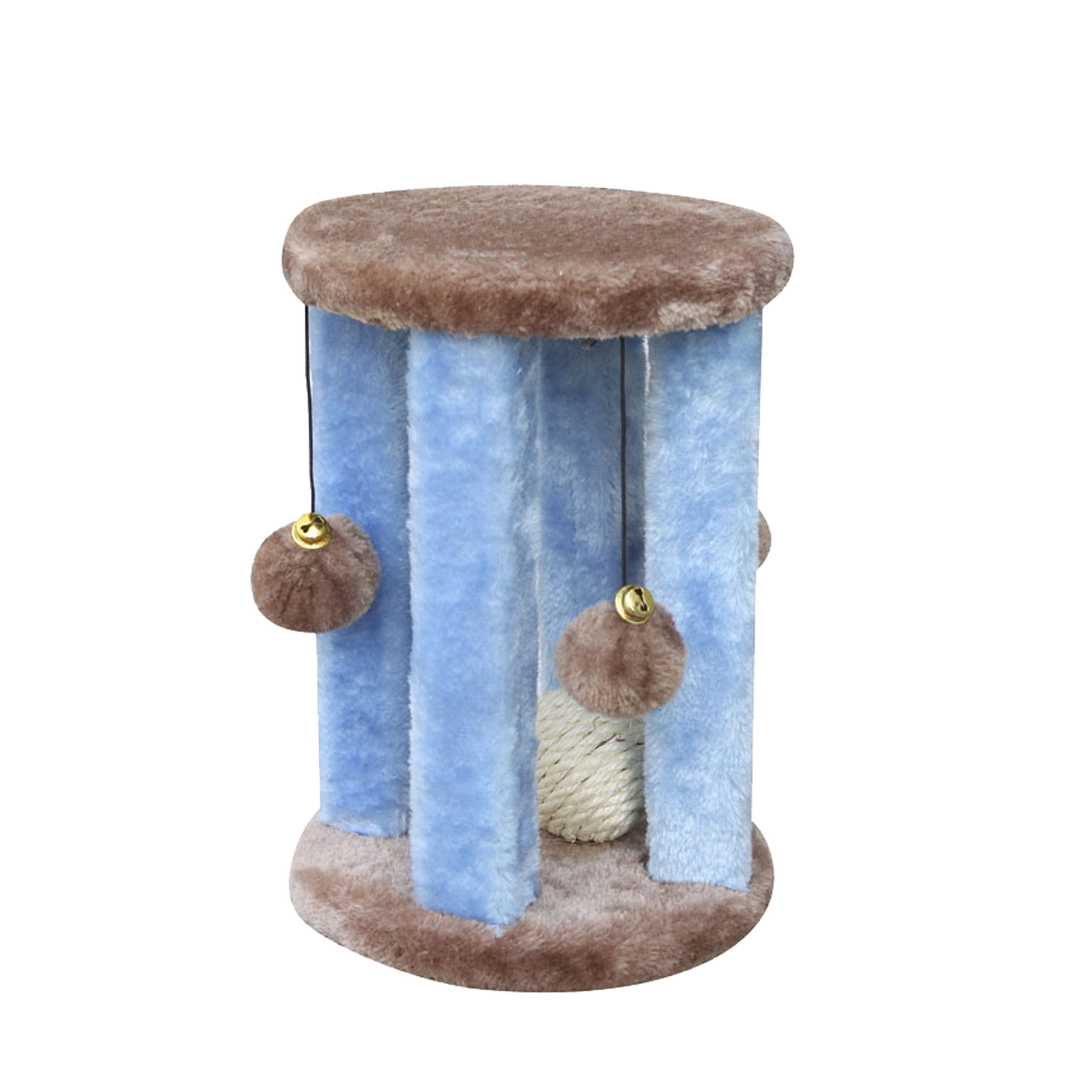 Penn-Plax Cat Toy Activity Center with Sisal Ball Bells and Swatting ...