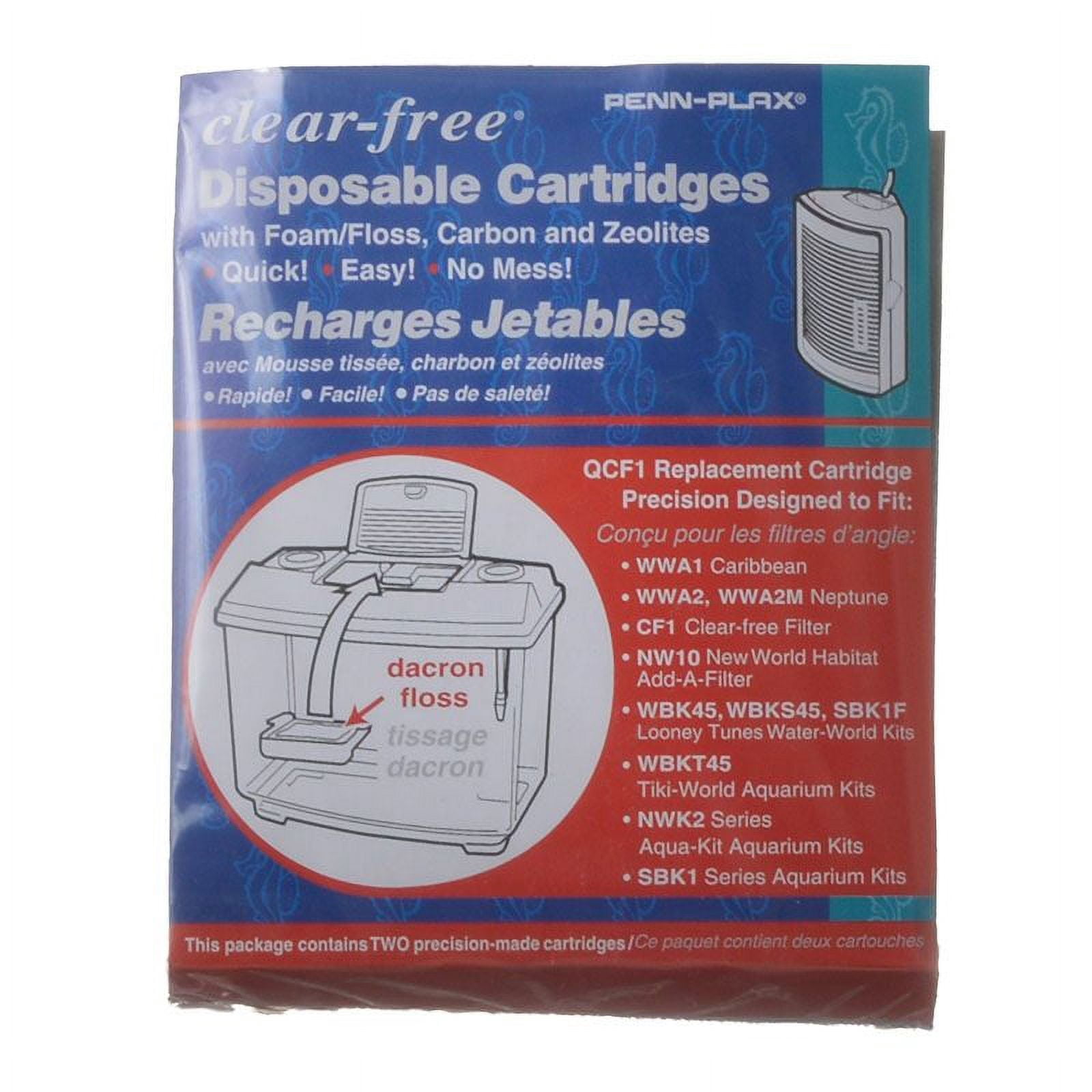 Penn Plax Clear Free Disposable Filter Cartridges - 2 Pack - Walmart.com