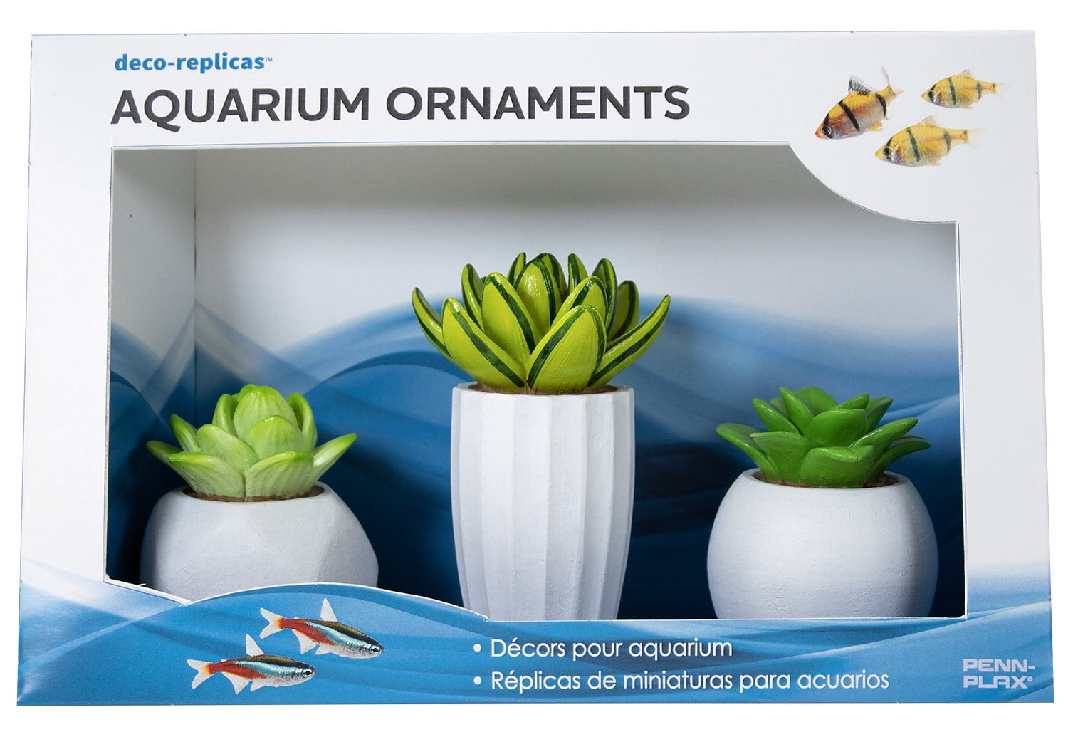 Penn-Plax Deco-Replicas Succulent Resin Ornament Pack - for Aquariums ...