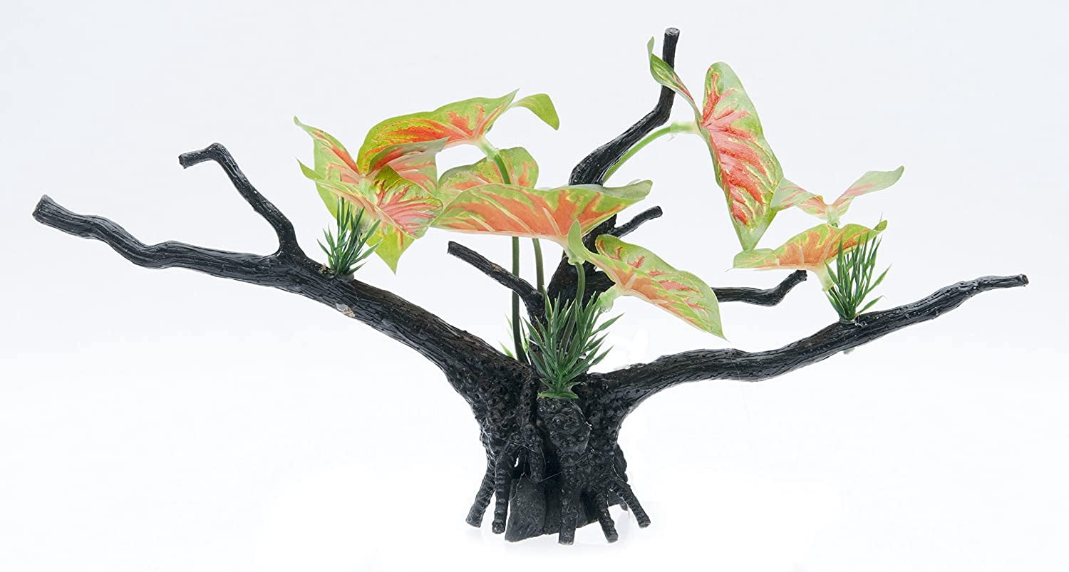 Penn-Plax Green/Red Leaf Driftwood Plant - Walmart.com