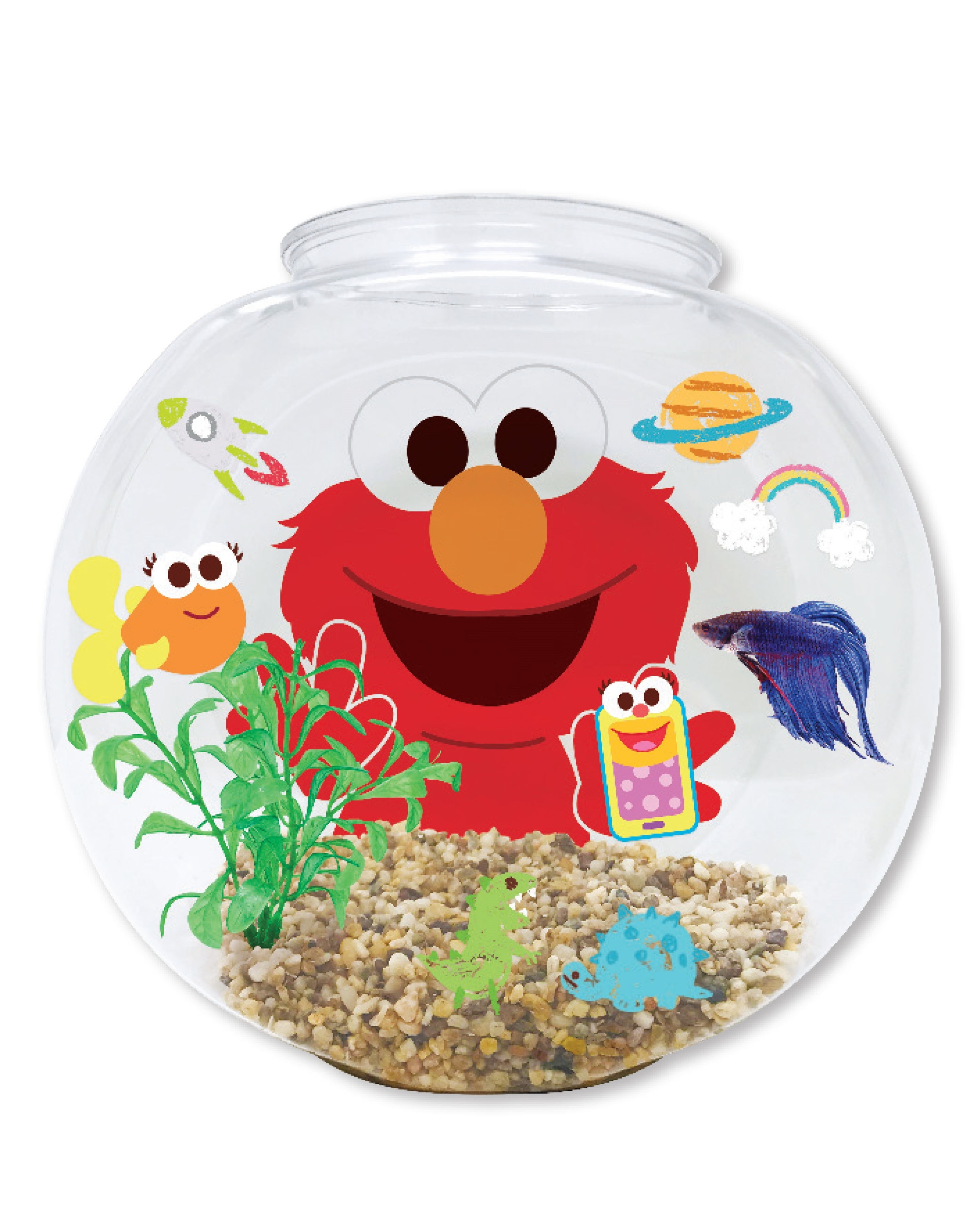 Penn-Plax Officially Licensed Sesame Street Elmo’s World Fish Bowl Kit ...