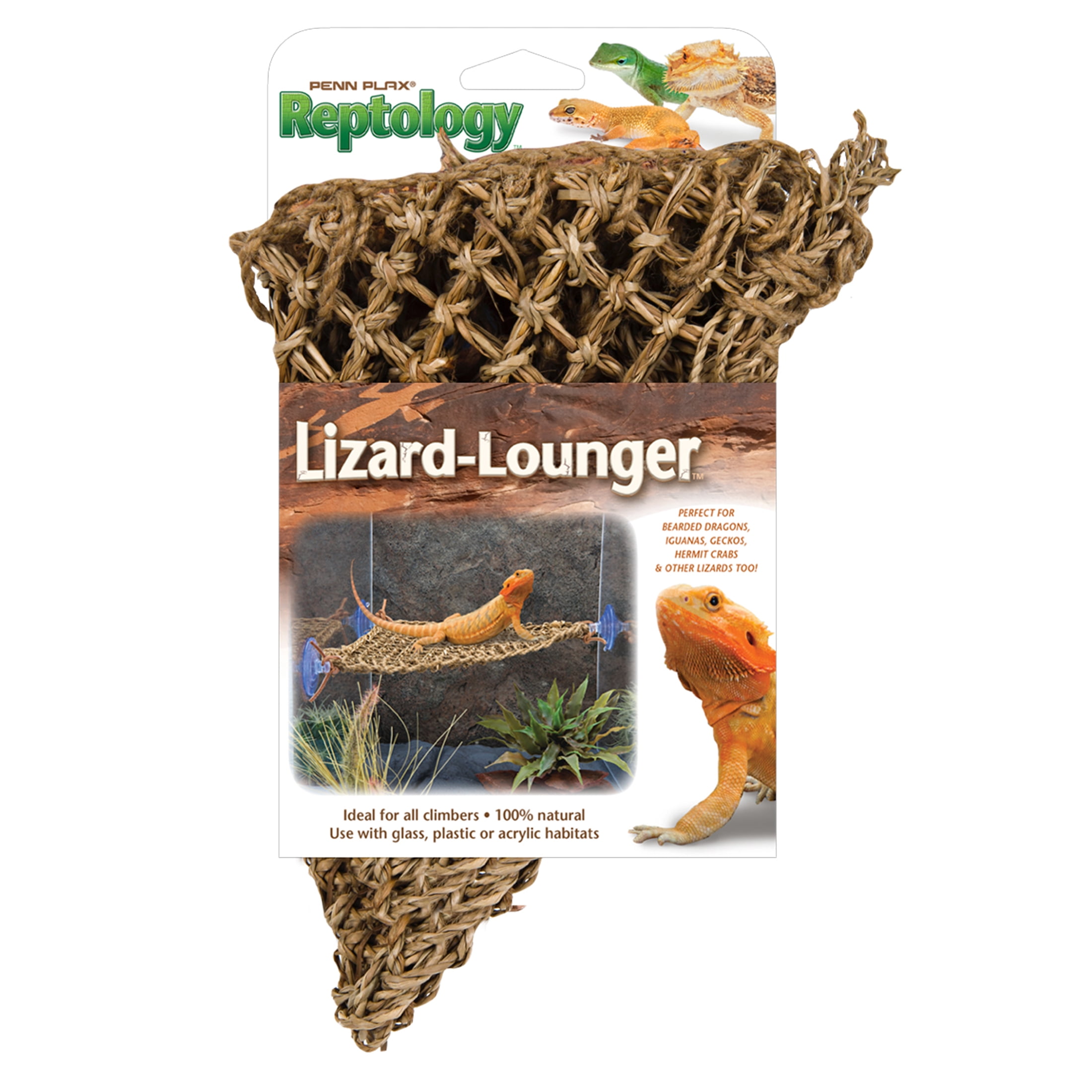 Penn-Plax Small Lizard Lounger for Reptiles - Seagrass Corner Triangle ...