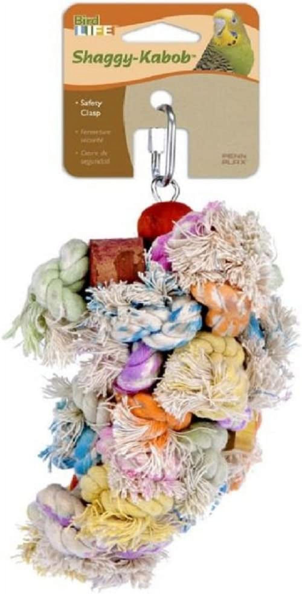 Penn Plax Shaggy Kabob Bird Toy- for Cockatiels and Medium Birds - Multicolored - Walmart.com