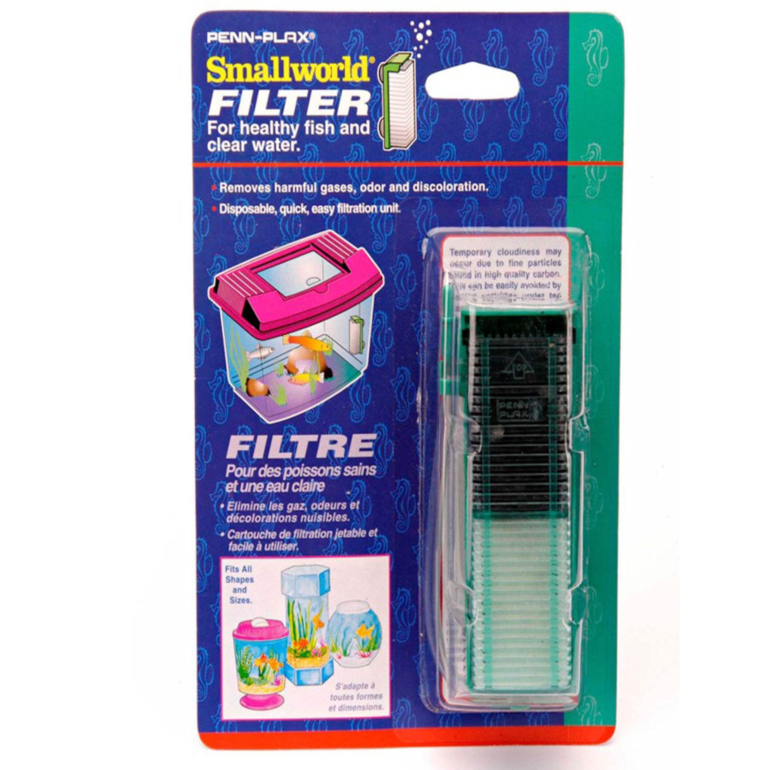 Penn Plax Smallworld Water Filter for Small Aquariums with Cartridge ...