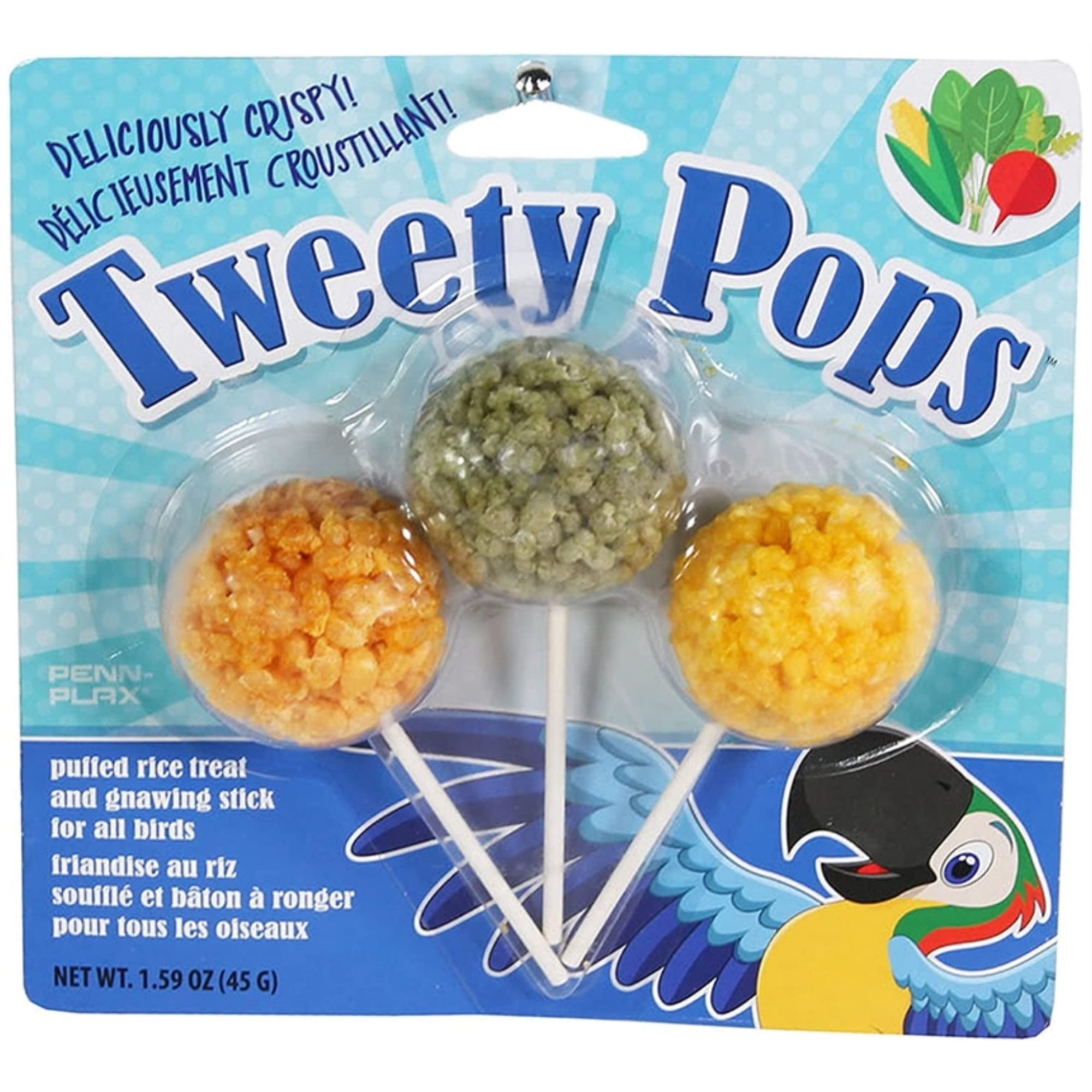 Penn Plax Tweety Pops Puffed Rice Bird Treat - Walmart.com