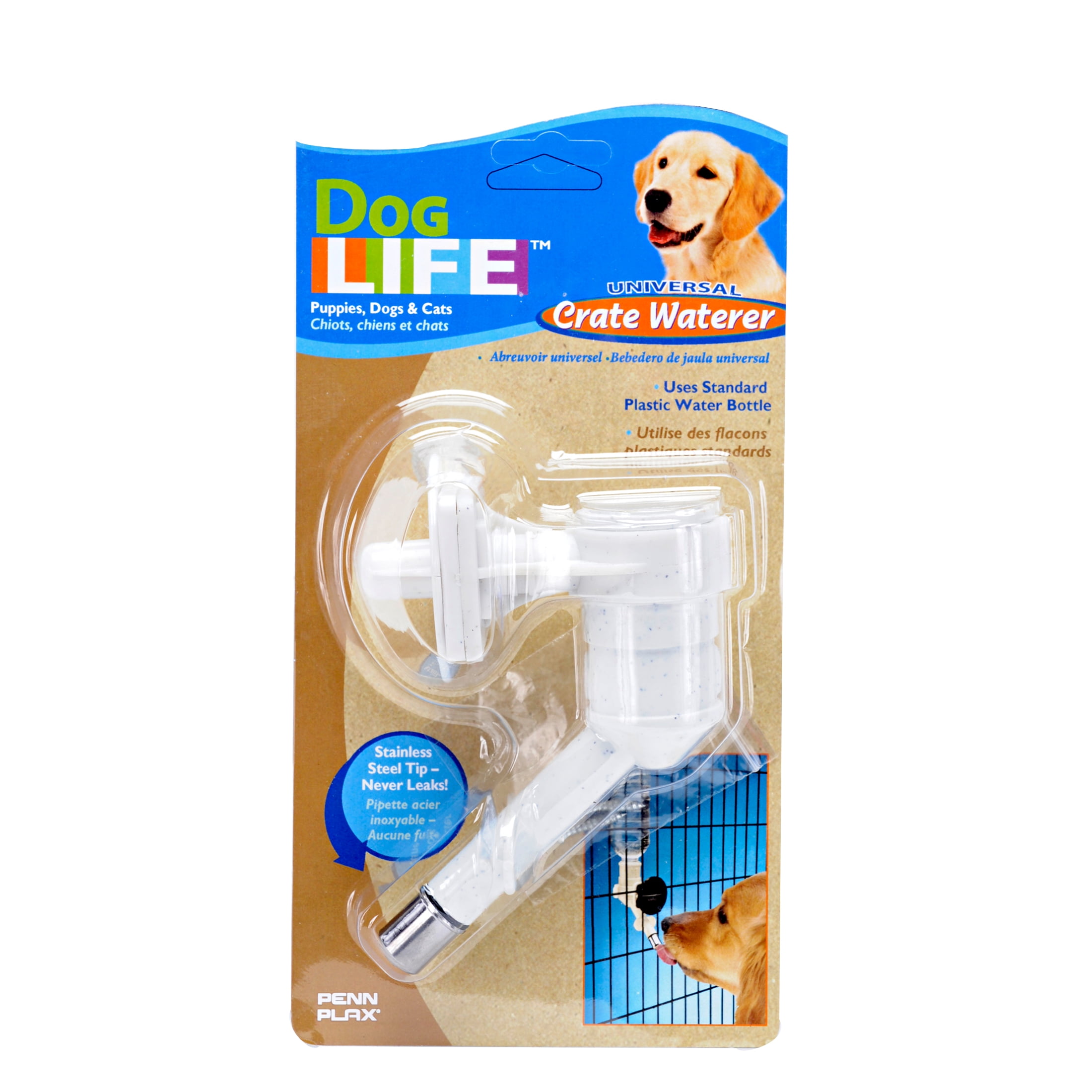 Penn-Plax Universal Cage Waterer for Dogs and Cats – Stainless Steel ...