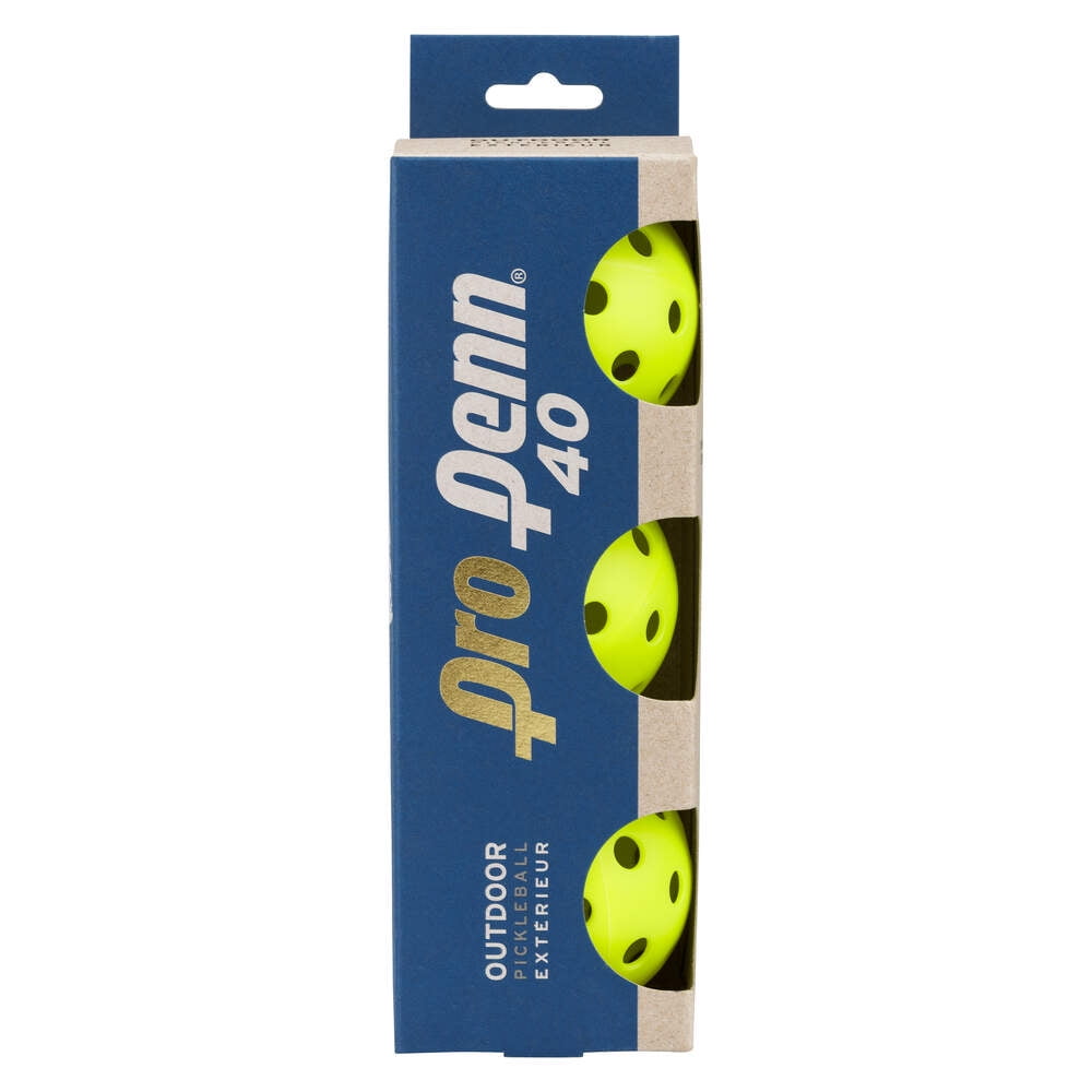Penn Pro Penn 40 Outdoor Pickleball Balls - 3 Ball sleeve - Walmart.com