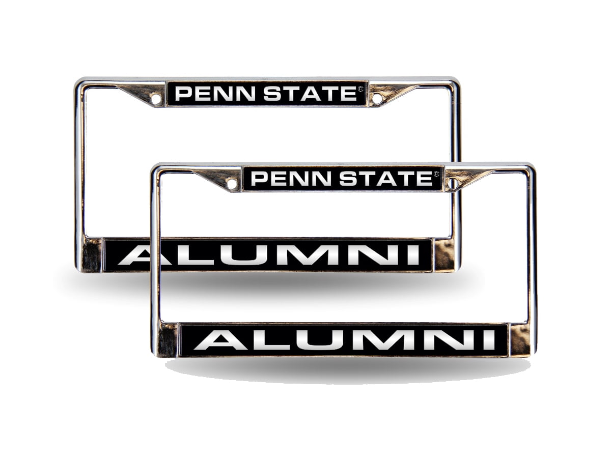 Penn-St Lions PSU - Alumni Chrome Metal Laser License Plate Frame - Set ...