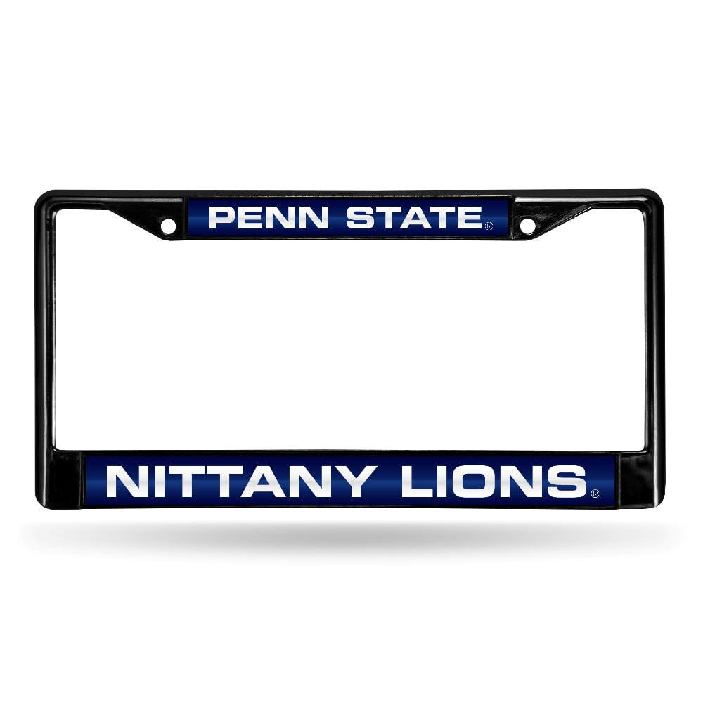 Penn-St Lions PSU - Black Metal License Plate Frame Holder - Walmart.com