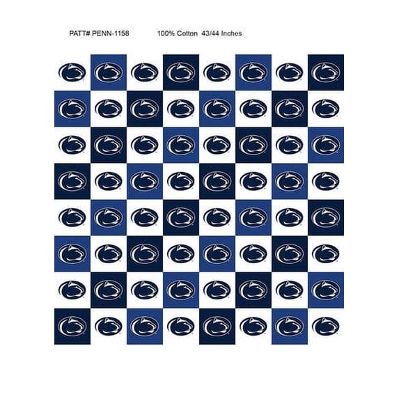 Penn State Cotton Fabric with Collegiate Check Pattern-Sold by the Yard ...