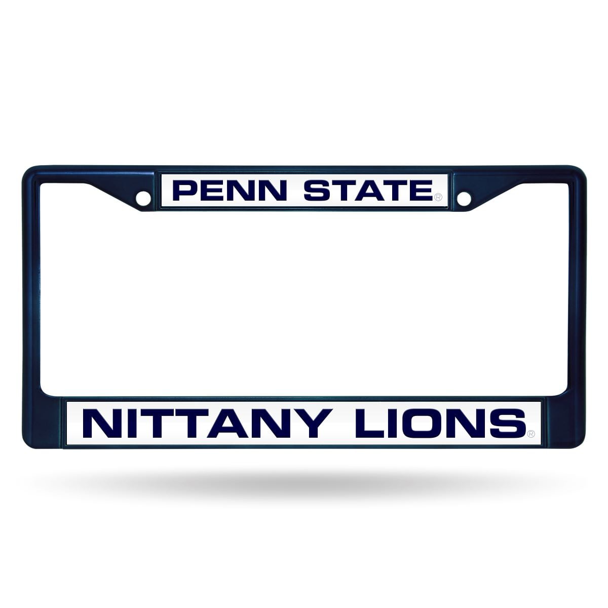 Penn-State-Lion's Navy Painted Metal Laser Cut License Plate Frame ...