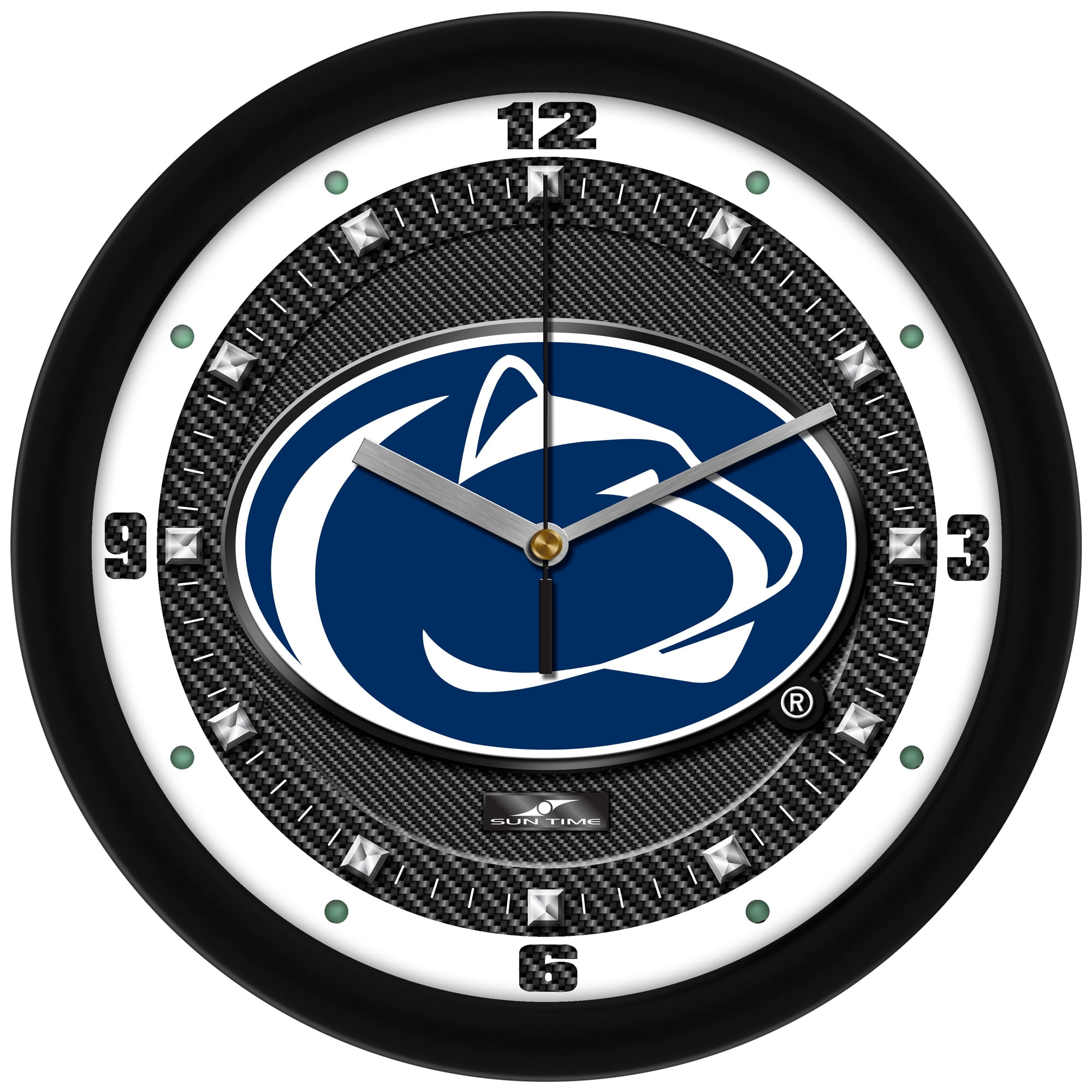 Penn State Nittany Lions 11.5'' Suntime Premium Glass Face Carbon Fiber ...