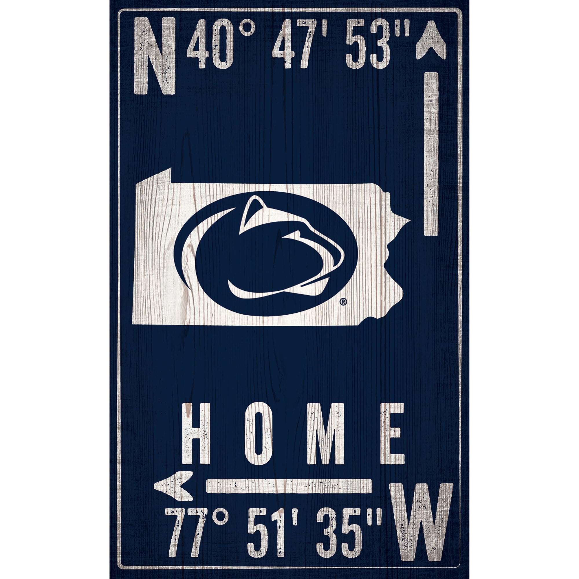 Penn State Nittany Lions 11" x 19" Coordinate Sign - Walmart.com