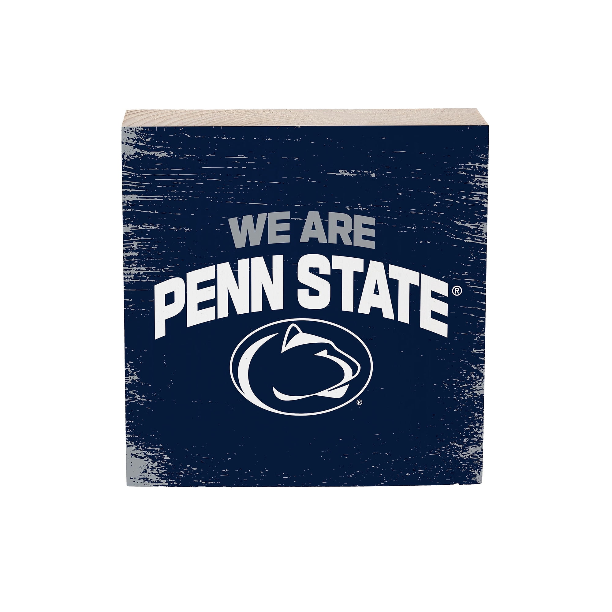 Penn State Nittany Lions 6" Square Fan Chant Wood Block Shelf Sign ...