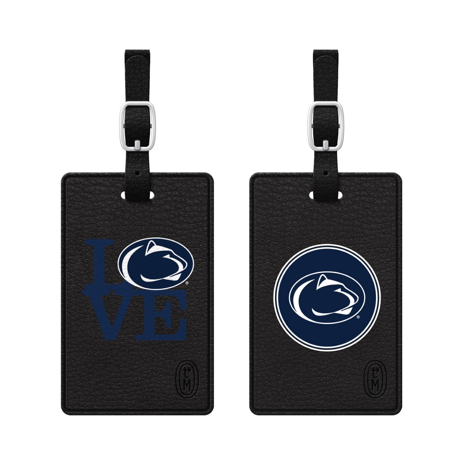 Penn State University Black Bag Tag - Faux Leather Luggage Tag ...