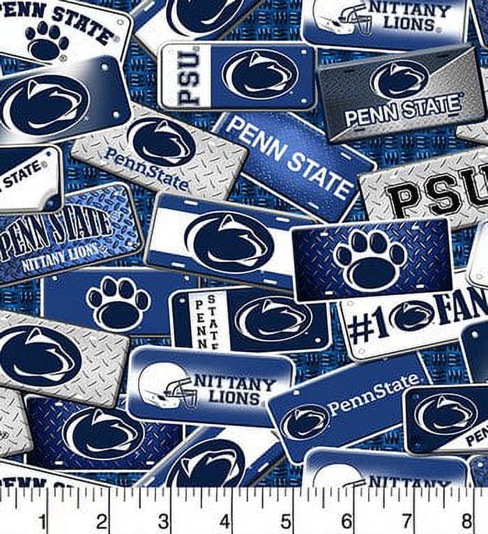 Penn State University Cotton Fabric with License Plate Design-Sold by ...