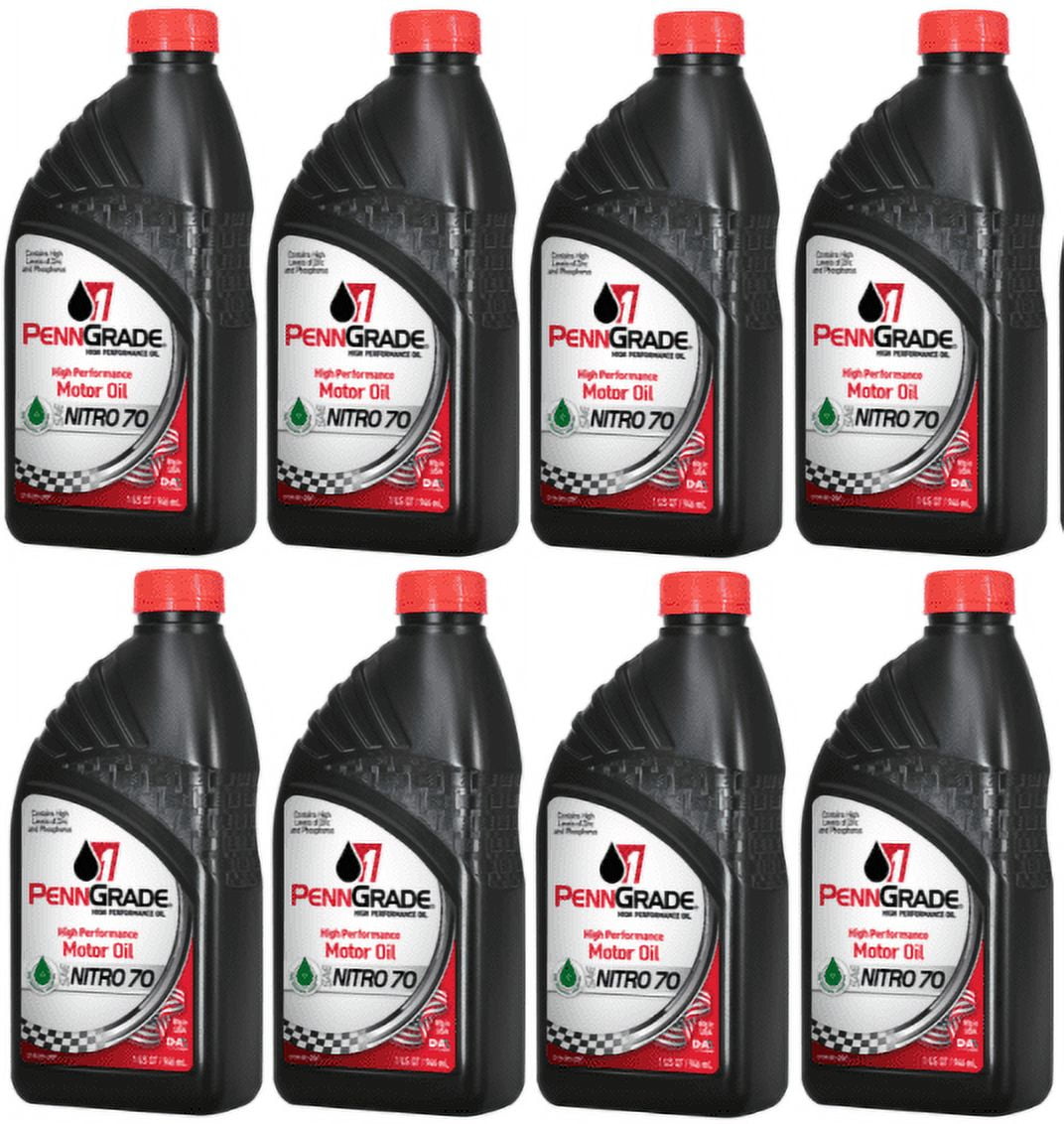 PennGrade 1 Engine Oil 71176; Nitro 70 70W ZDDP Enhanced - 8 Quarts ...