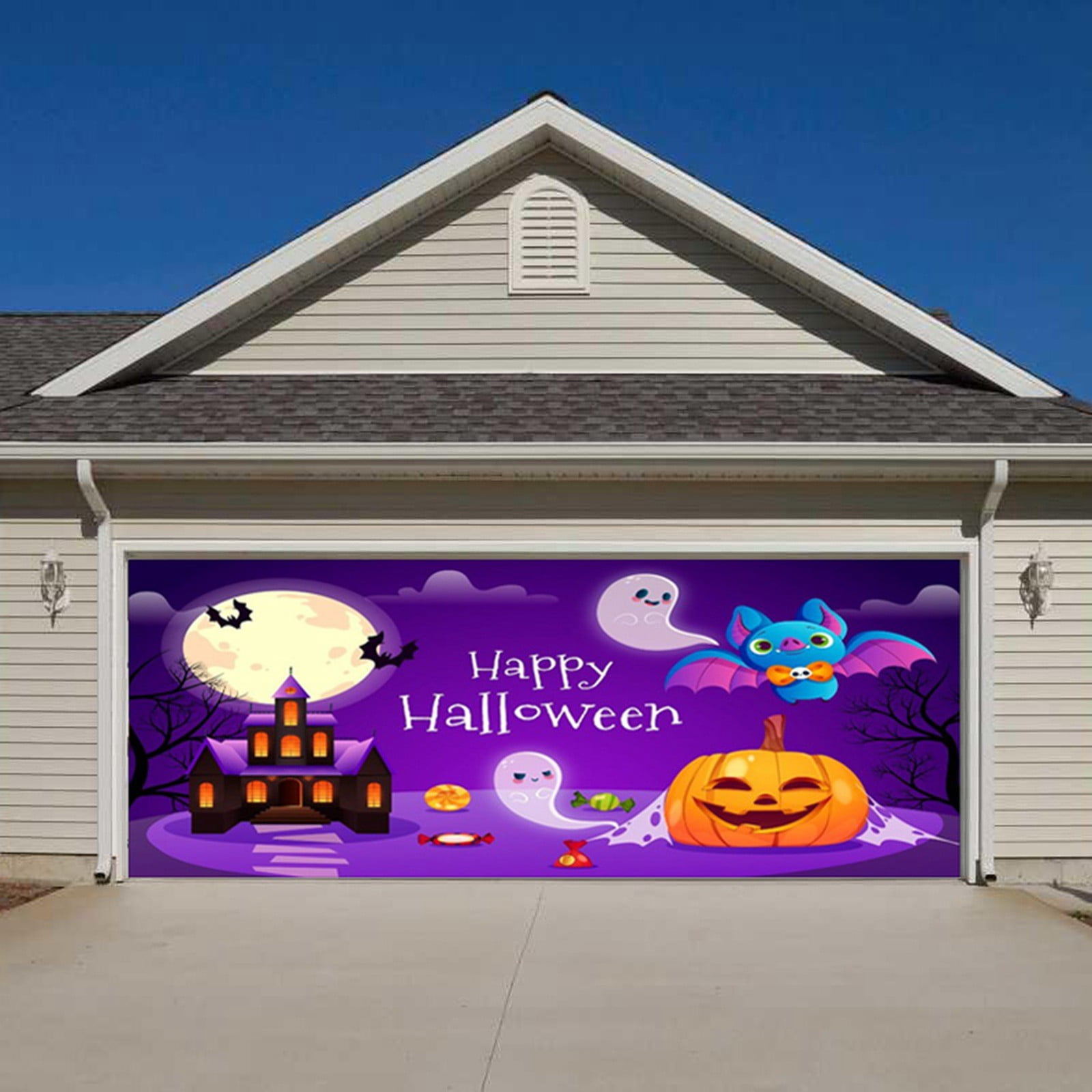 Pennant Banner Flags Vintage Wolf Flag Outdoor Garage Door Banners ...